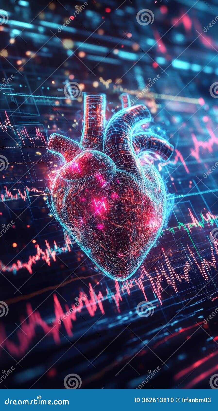 Human Cardiovascular System, Highlighting Major Arteries And Veins In ...