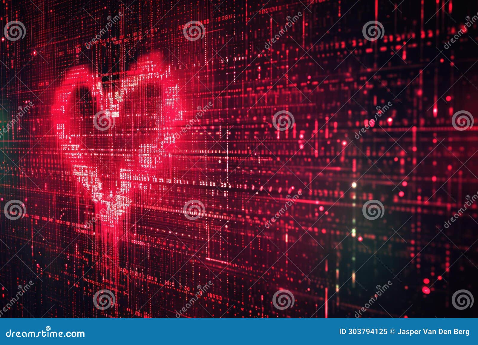 Digital Heartbreak Concept, Cybersecurity and Data Privacy Stock ...