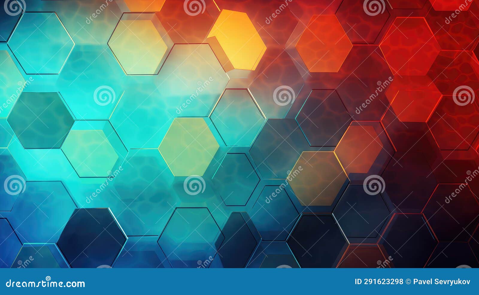 Digital Hexagon Grid Network Stock Illustration - Illustration of ...