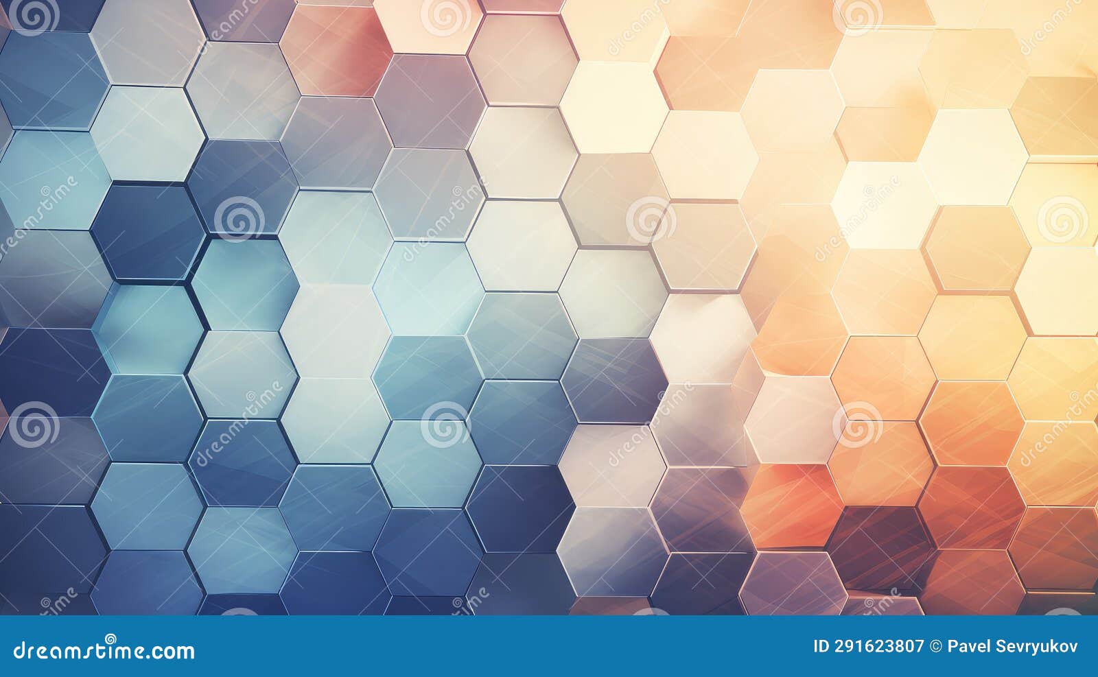 Digital Hexagon Grid Network Stock Illustration - Illustration of grid ...