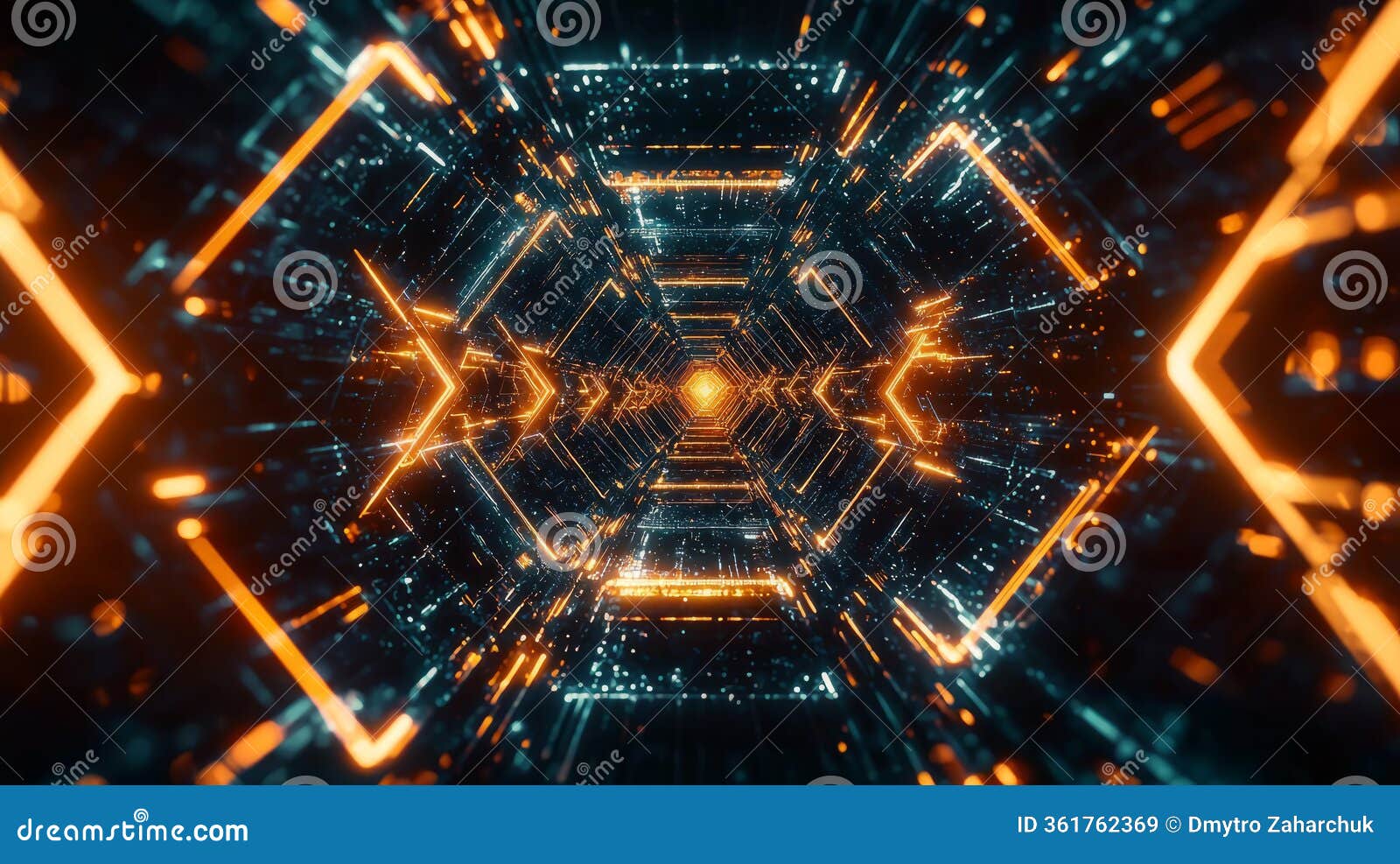 Digital Hexagon Pattern with Glowing Edges a Tech Background Stock ...