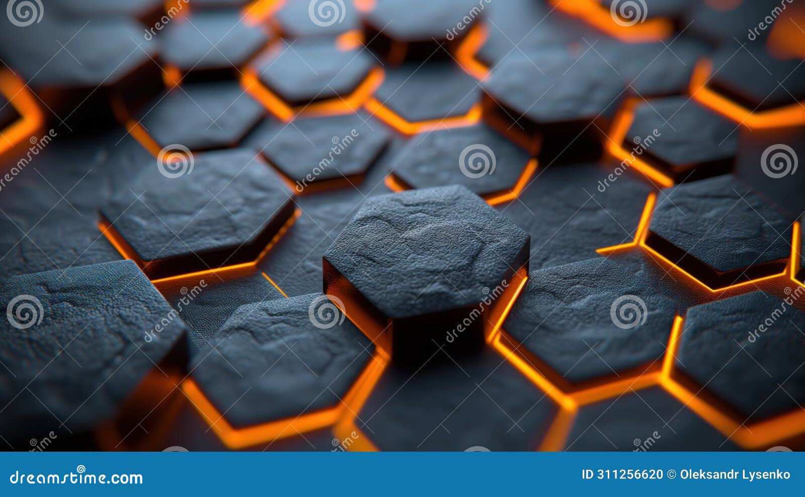 Digital Hexagonal Pattern Close Up Stock Illustration - Illustration of ...