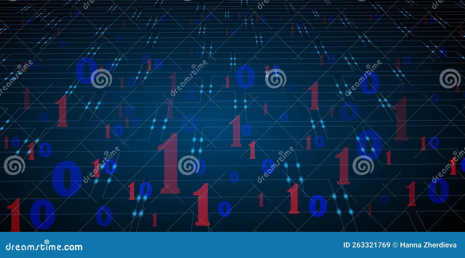 Digital high tech abstract stock illustration. Illustration of number ...