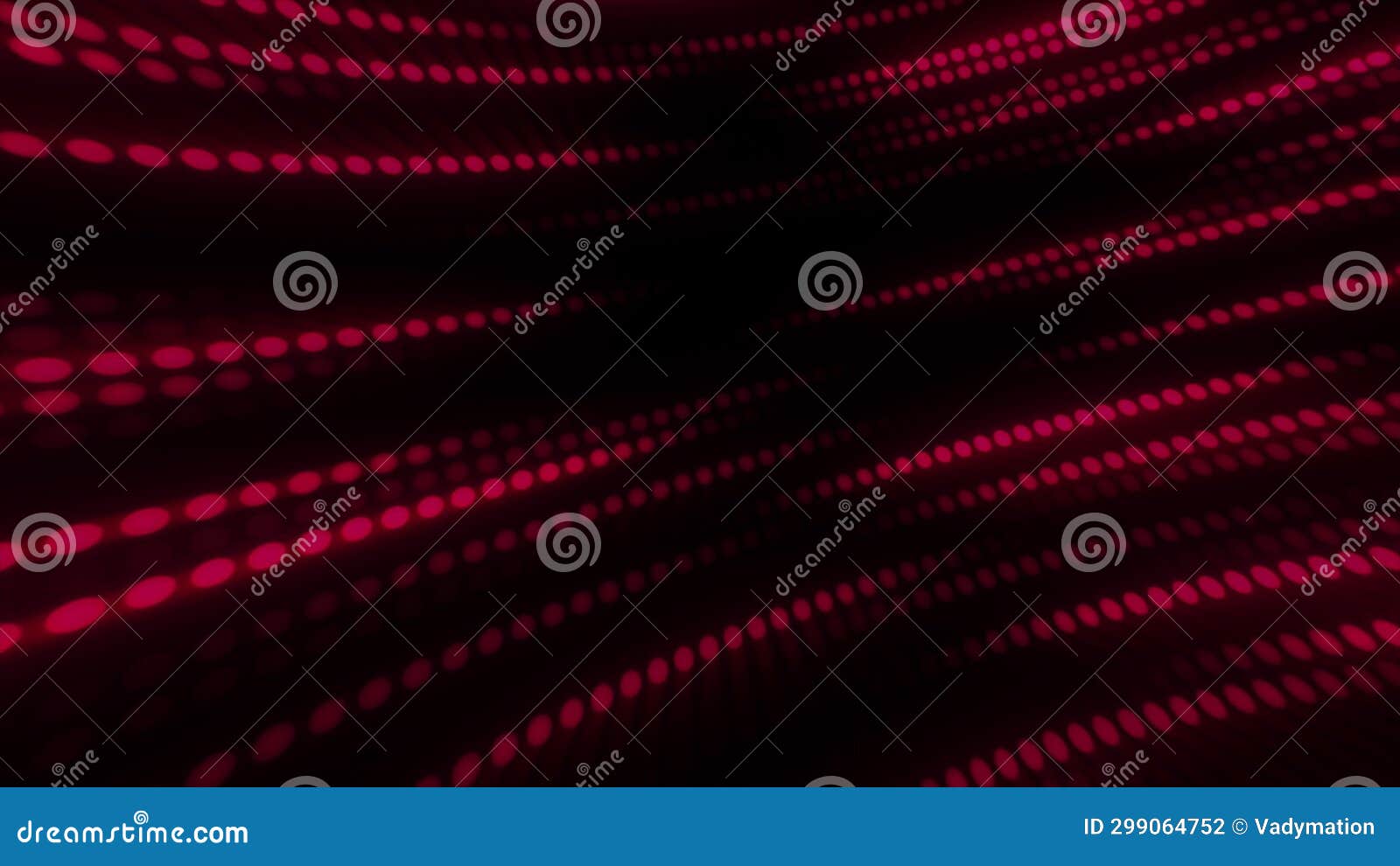 Digital High Tech Animated Red-pink Lines from a Stream of Circular ...