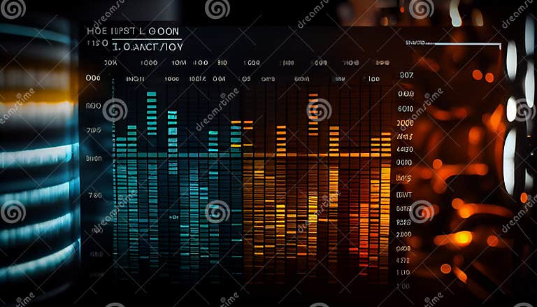 Digital High Tech Graph Background Stock Illustration - Illustration of ...