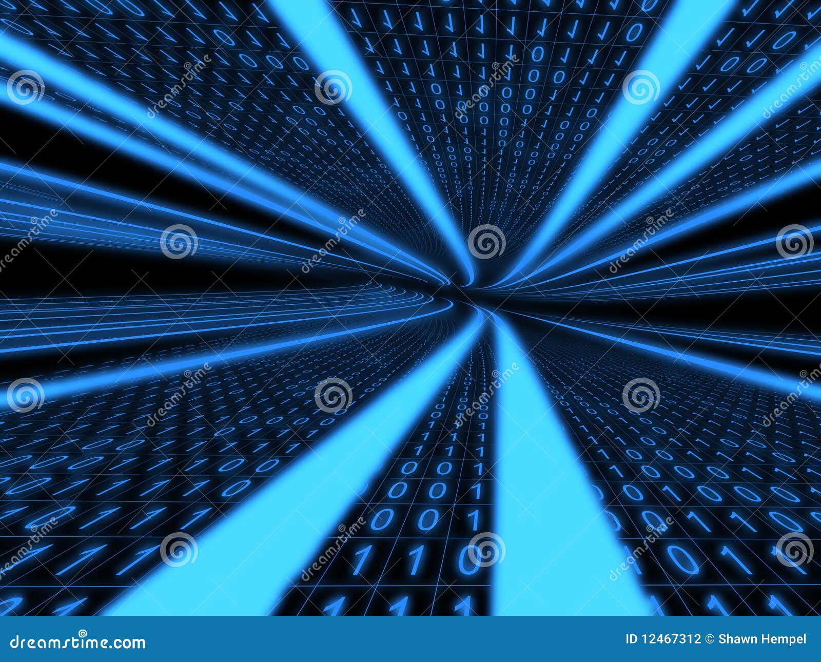 Digital highway stock illustration. Illustration of binary - 12467312