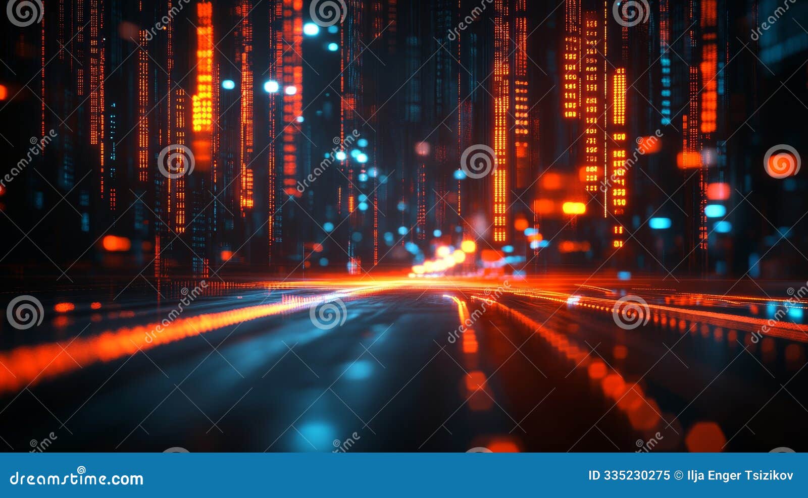 Digital Highway, Streams of Data Flow, Futuristic Technology, Big Data ...