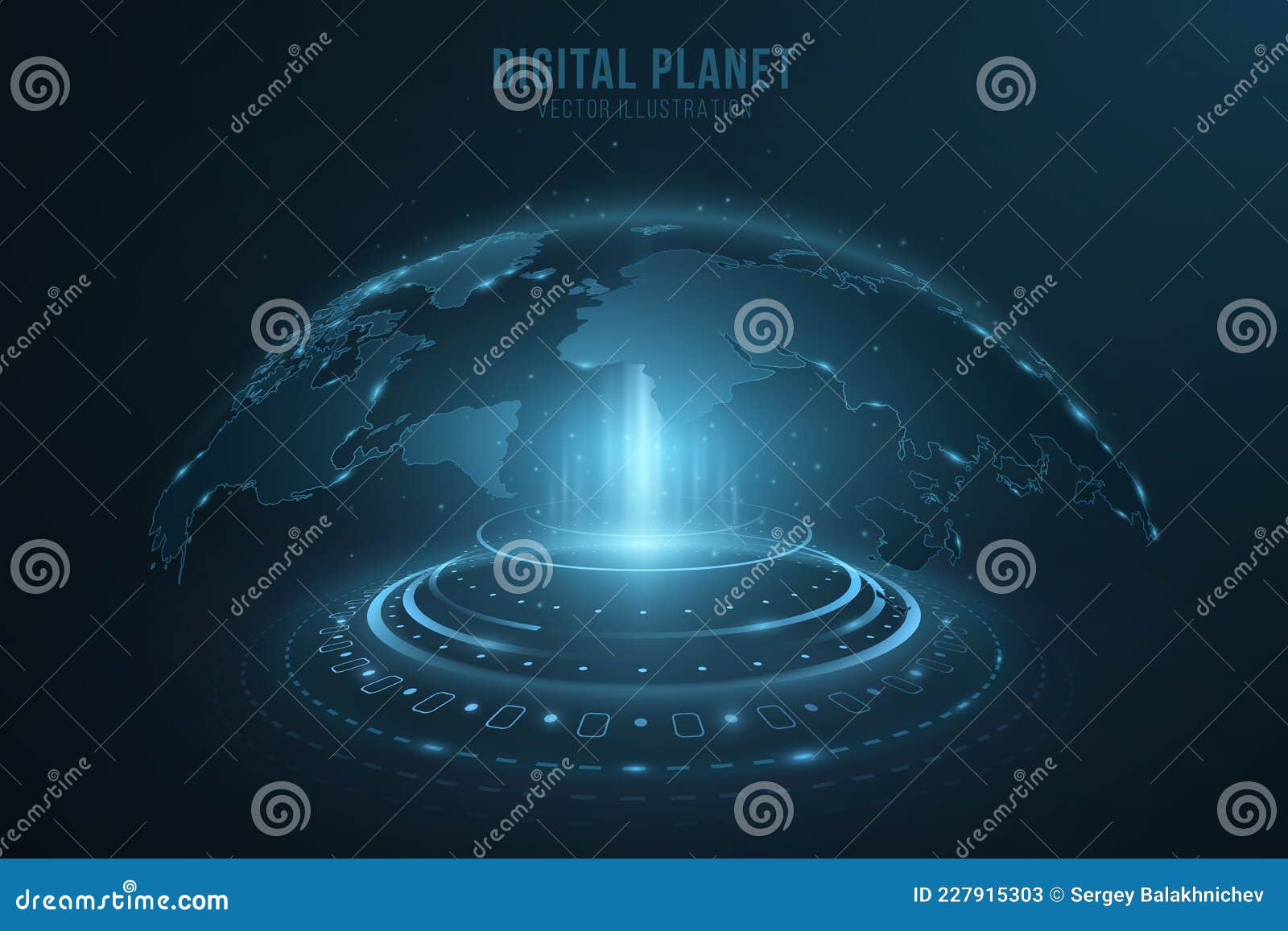 Digital Holographic Dot World Map With HUD Elements. Earth Globe ... Digital Holographic Dot World Map With HUD Elements. Earth Globe ...