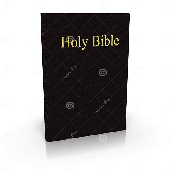 Digital Holy Bible with White Background Stock Illustration ...