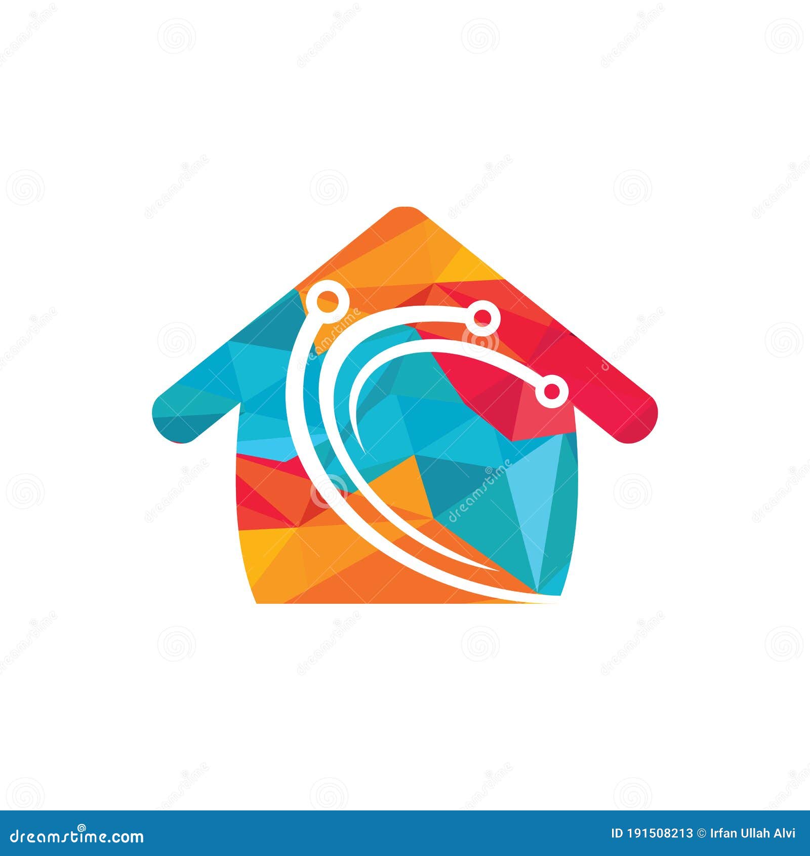 Digital Home Vector Logo Design Template. Stock Vector - Illustration ...