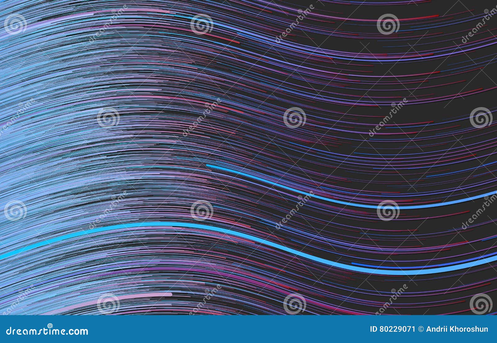 Digital Horizontal Red and Blue Lines Abstract Background. 3d Rendering ...