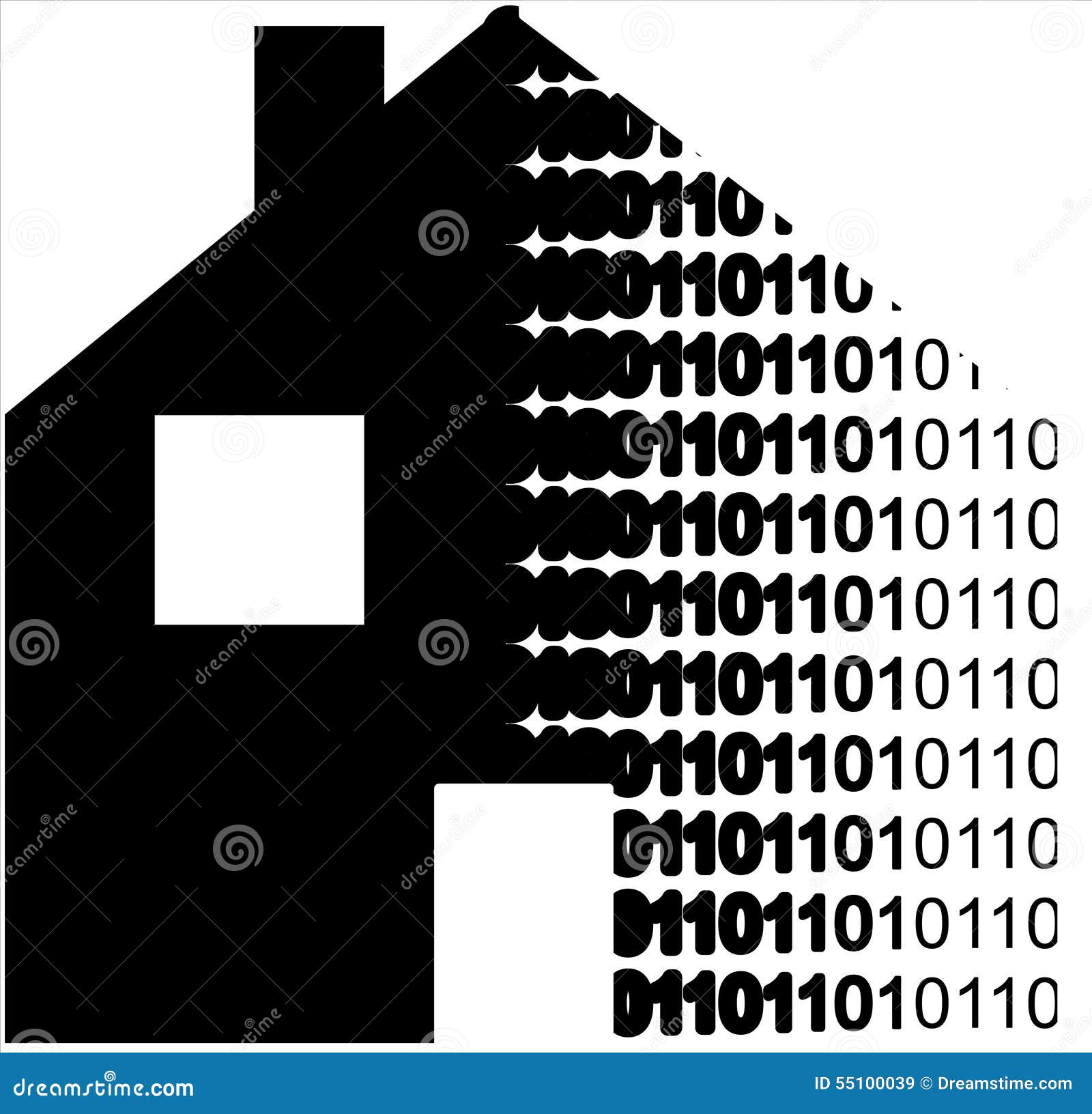 Digital house data stock illustration. Illustration of computer - 55100039