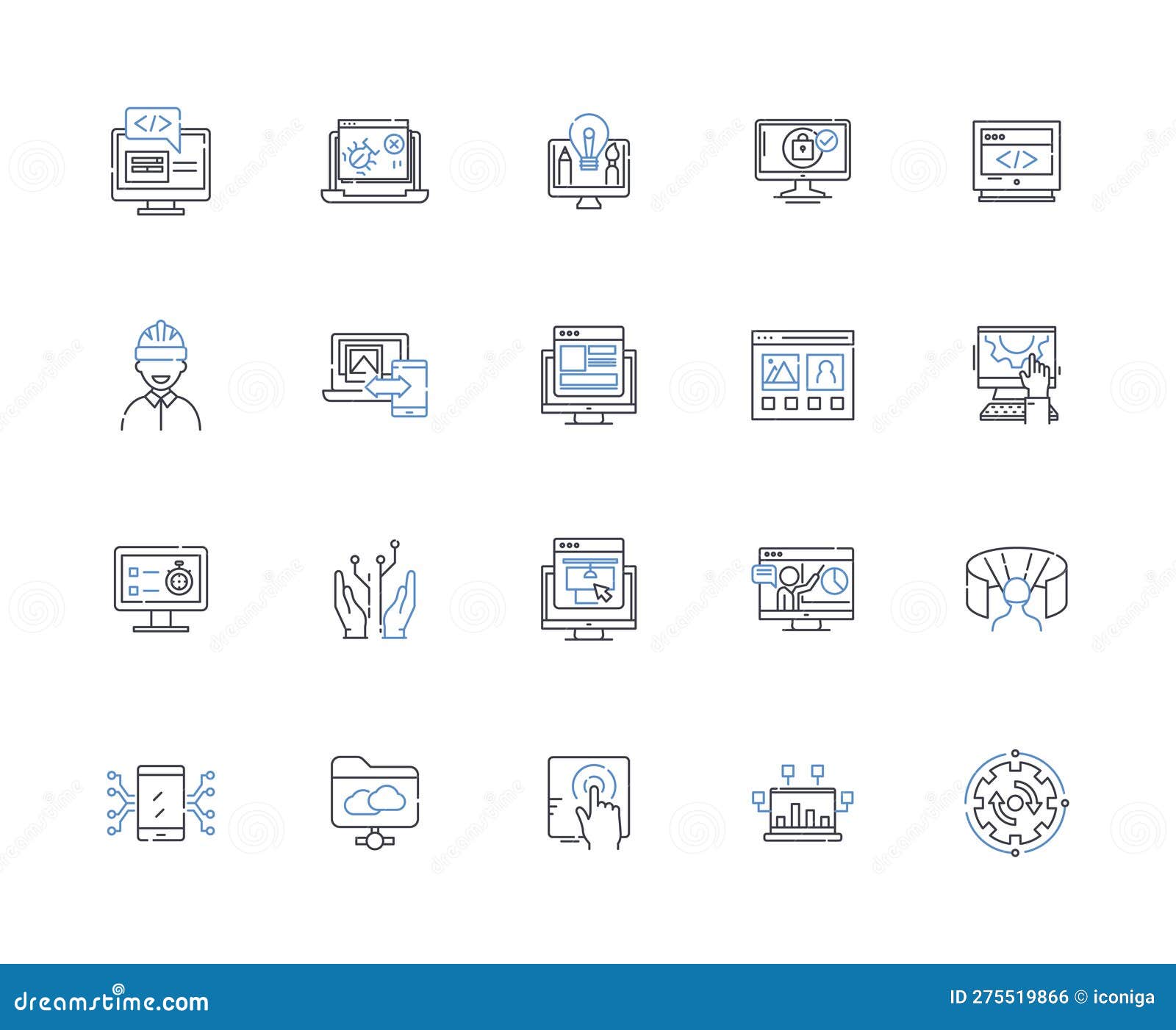 Digital Hub Line Icons Collection. Innovation, Technology ... Digital Hub Line Icons Collection. Innovation, Technology ...