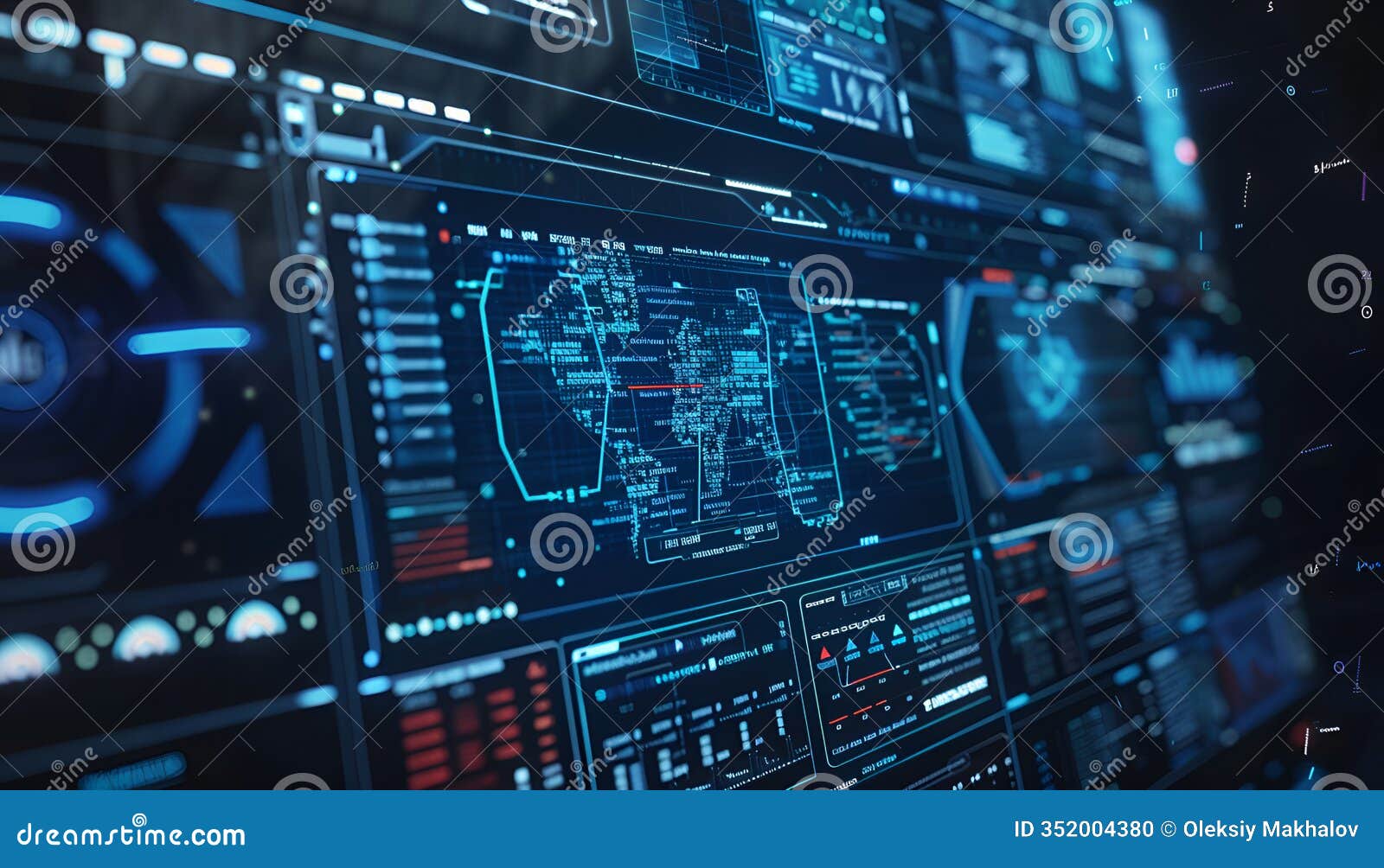 The Digital Hud is a Blue Futuristic Computer Interface that Can Be ...