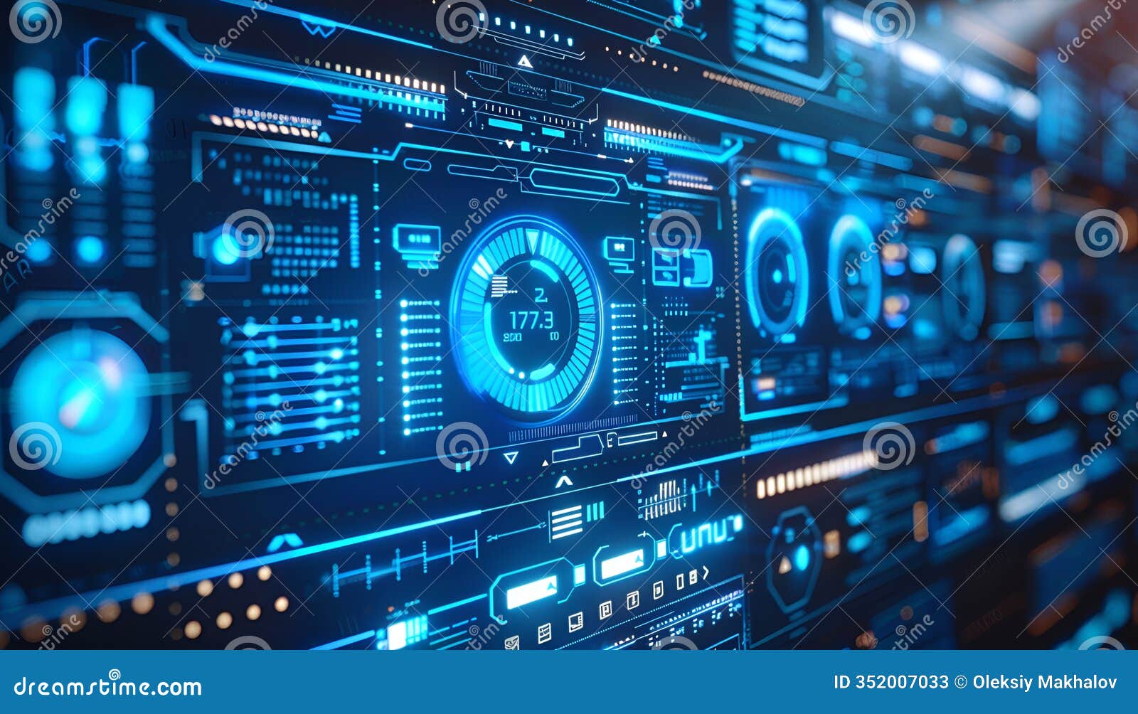 The Digital Hud is a Blue Futuristic Computer Interface that Can Be ...