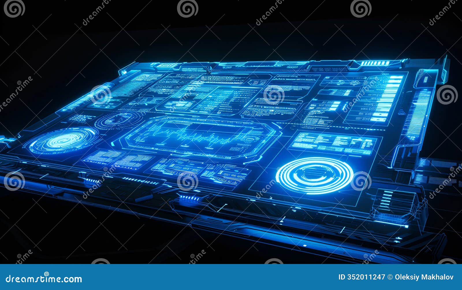 The Digital Hud is a Blue Futuristic Computer Interface that Can Be ...