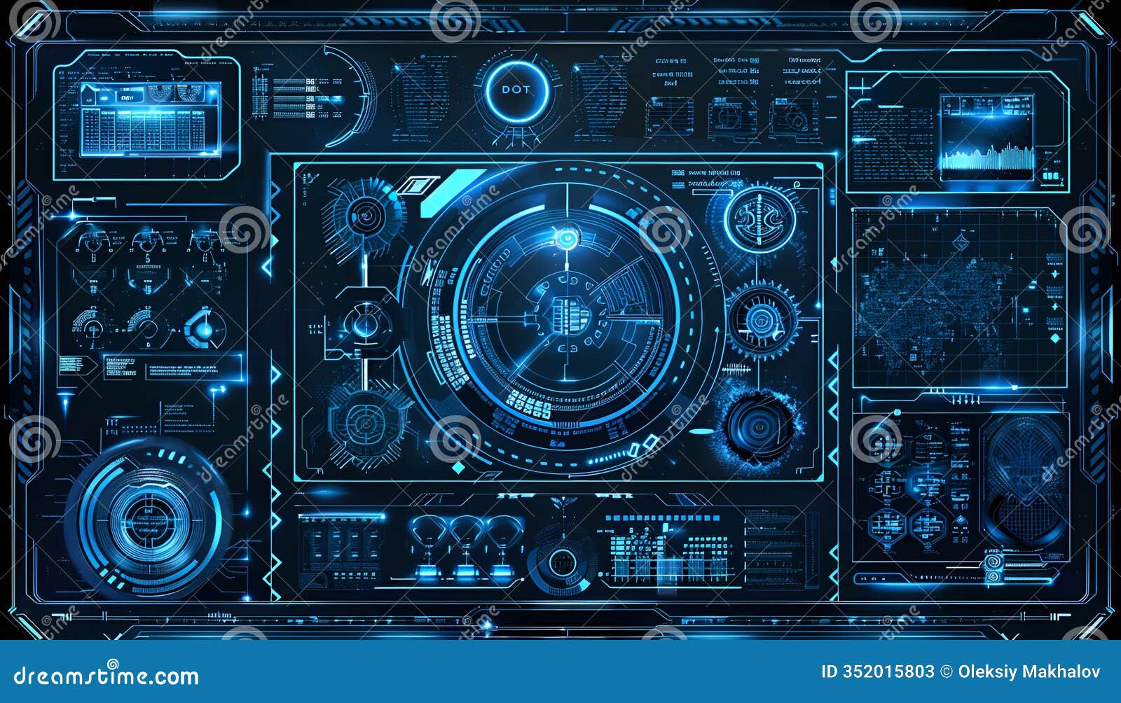 The Digital Hud is a Blue Futuristic Computer Interface that Can Be ...