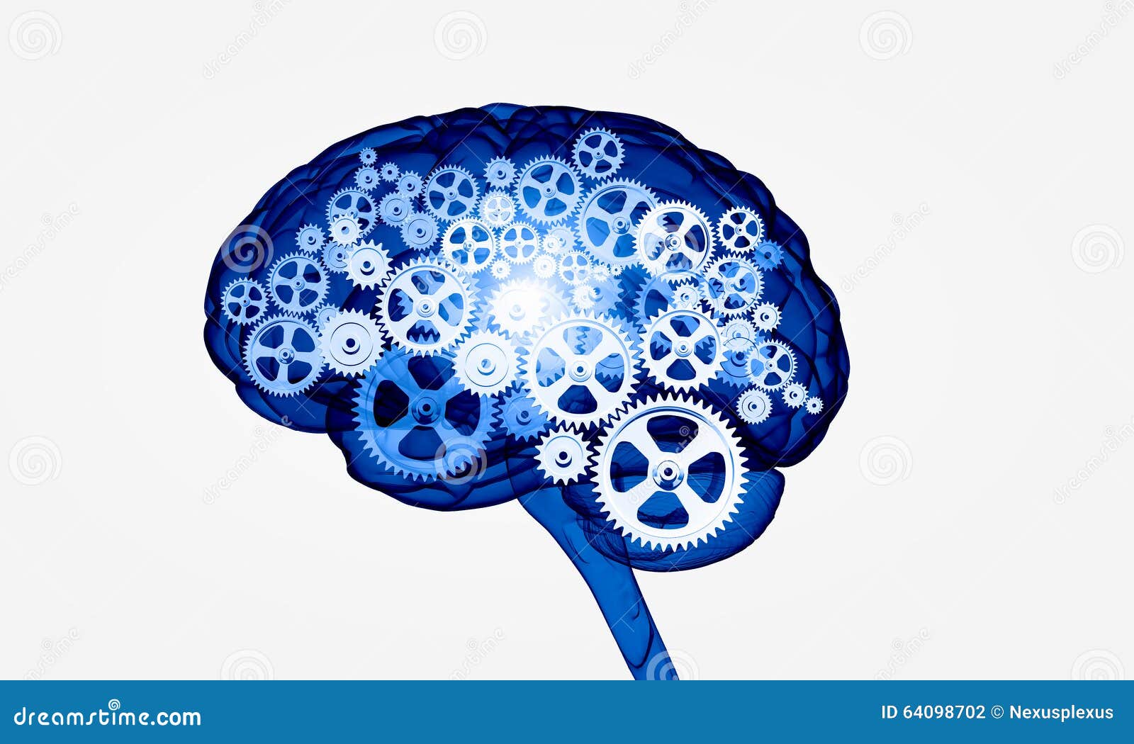 Digital human brain stock illustration. Illustration of background ...
