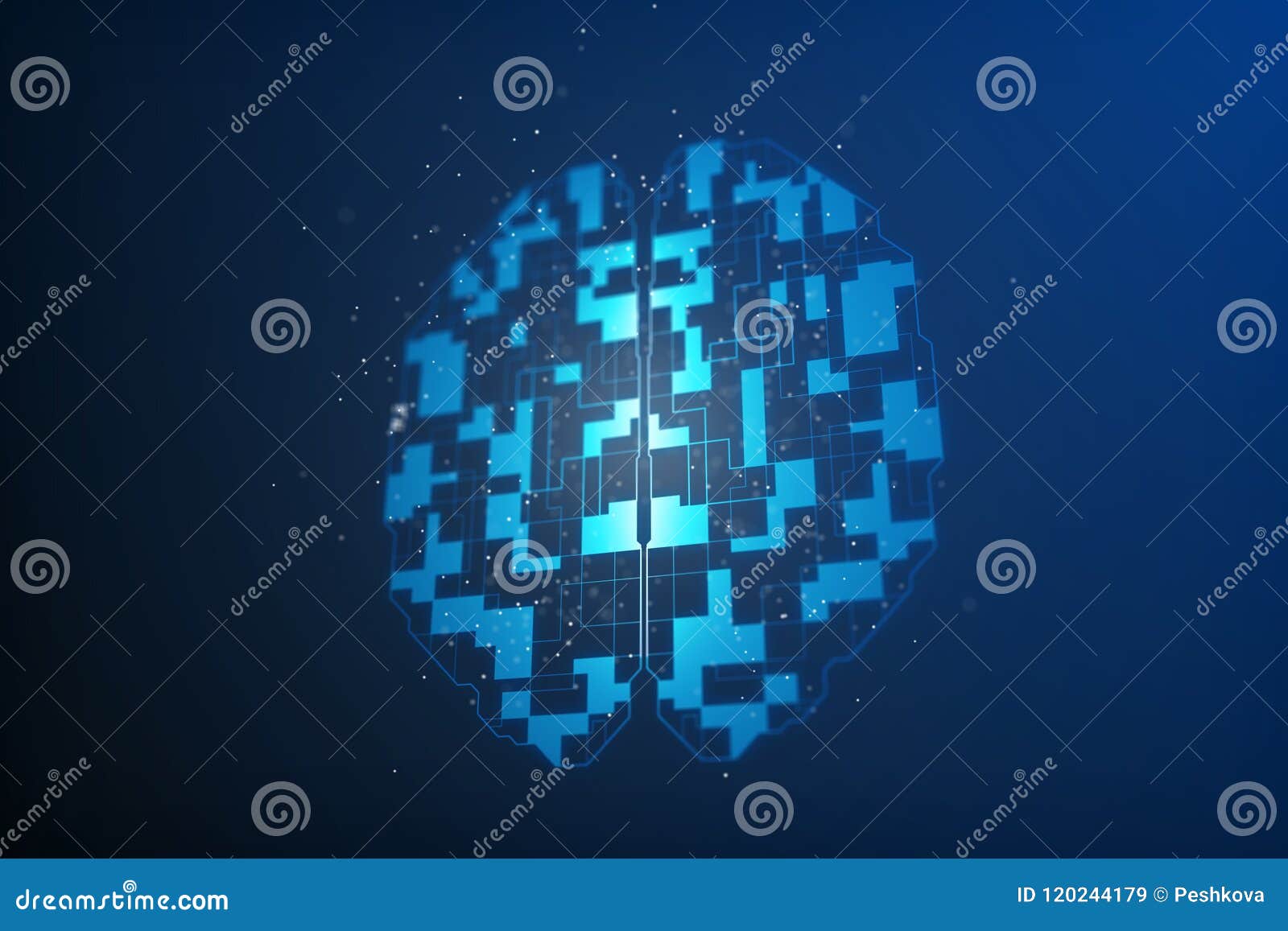 Digital human brain stock illustration. Illustration of exit - 120244179