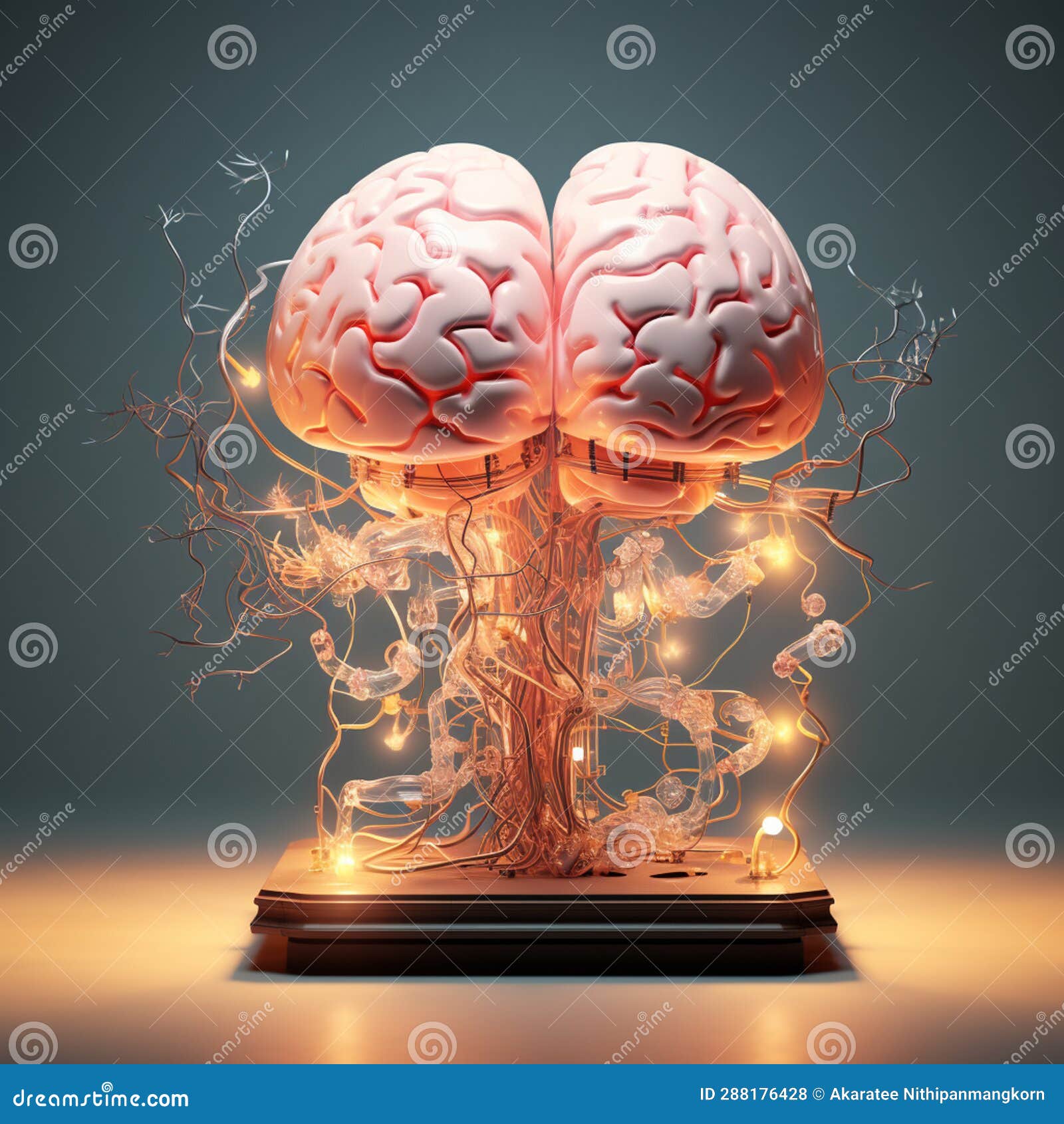 A Human Brain Model, Human Design, Smart Mind Stock Illustration ...