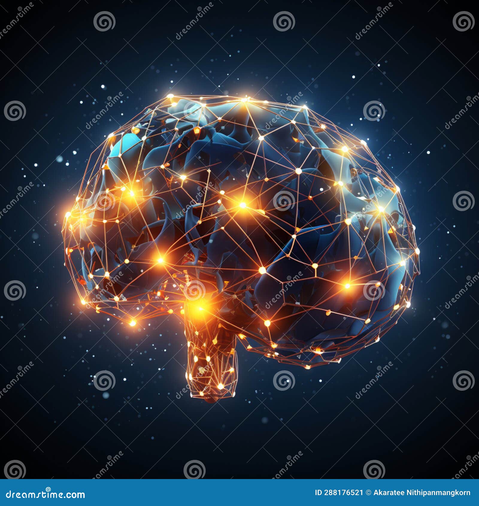 A Digital Human Brain Model Futuristic Tech Development, Human Design ...