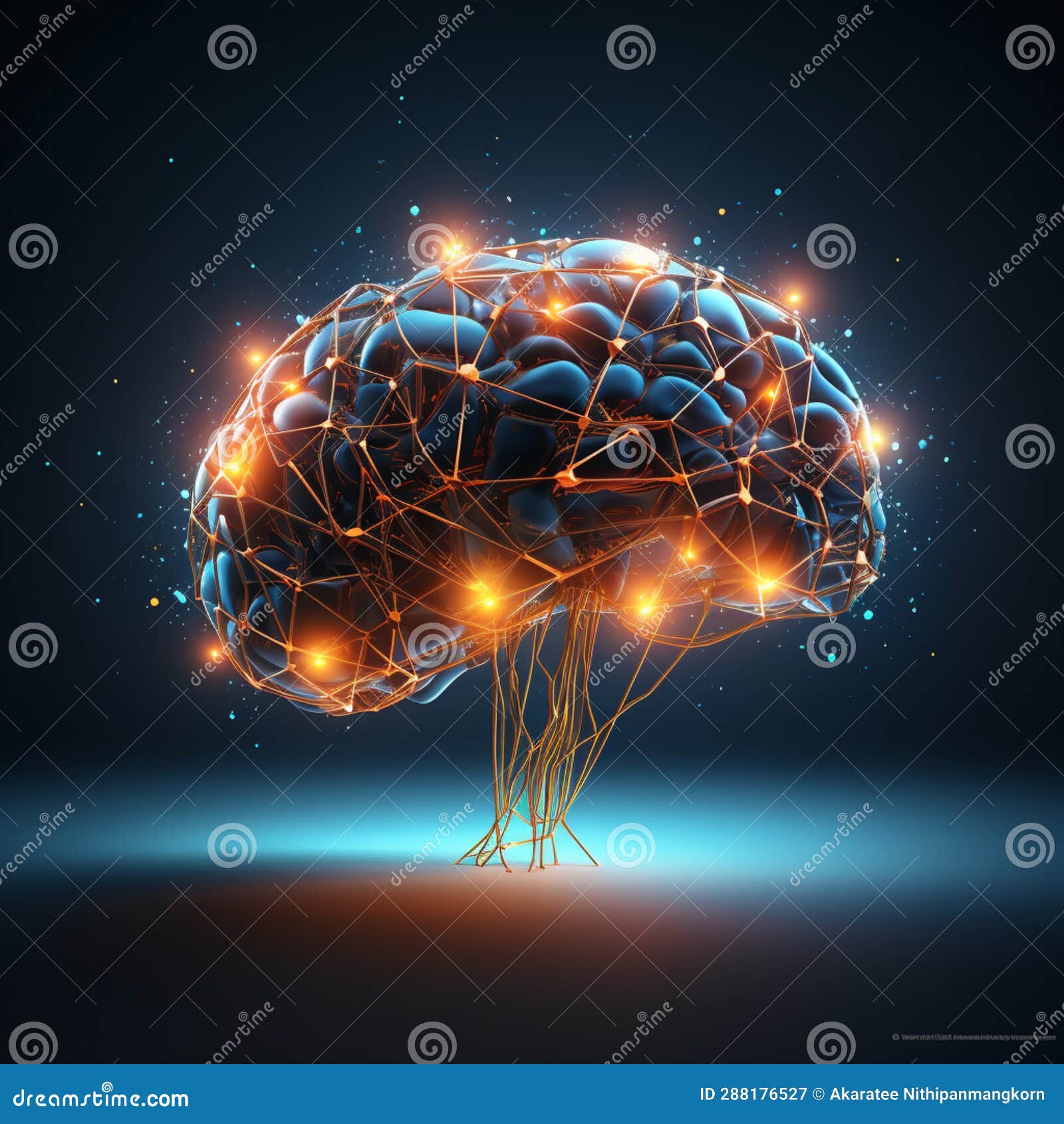 A Digital Human Brain Model Futuristic Tech Development, Human Design, the Artificial ...