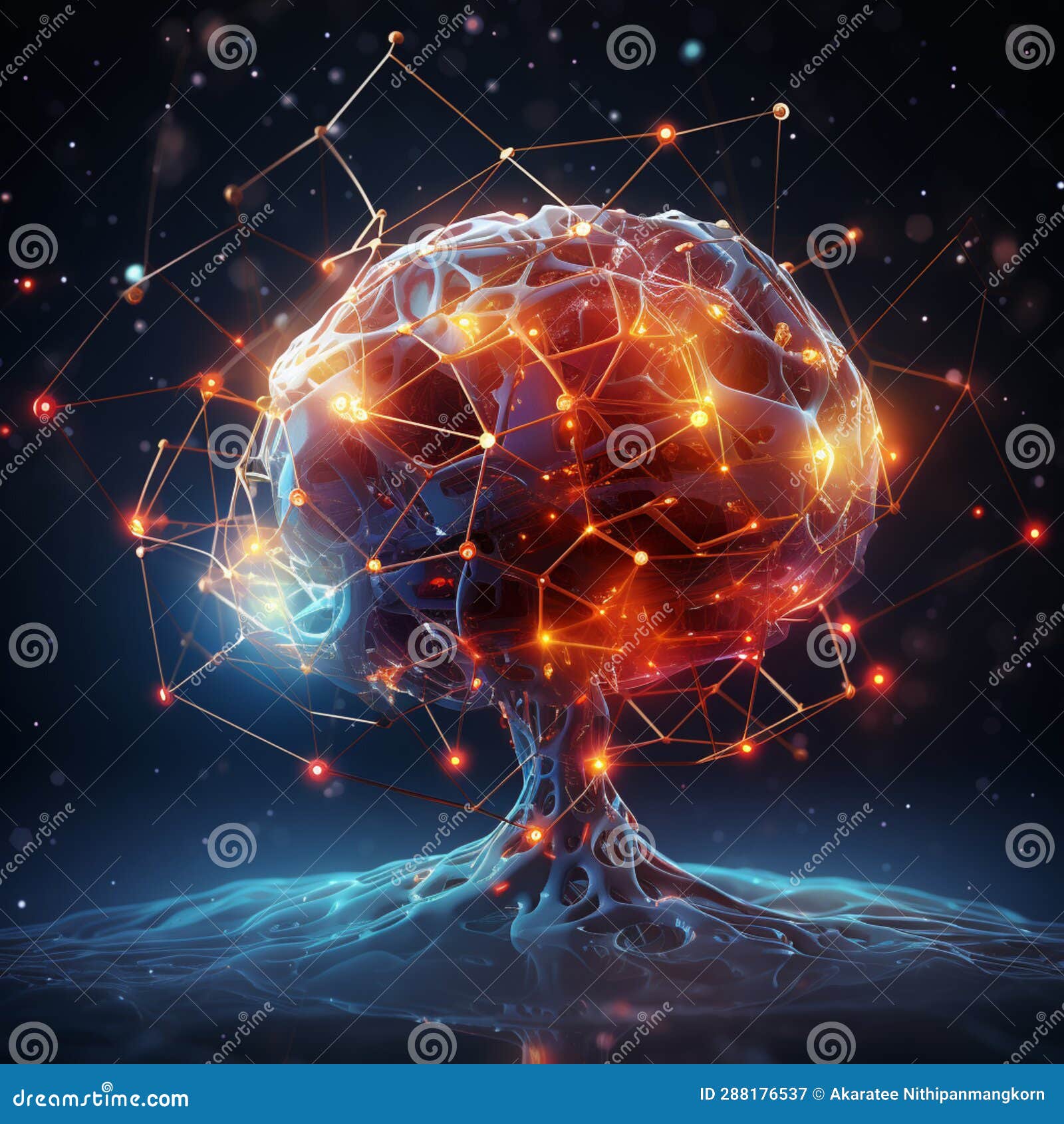 A Digital Human Brain Model Futuristic Tech Development, Human Design ...