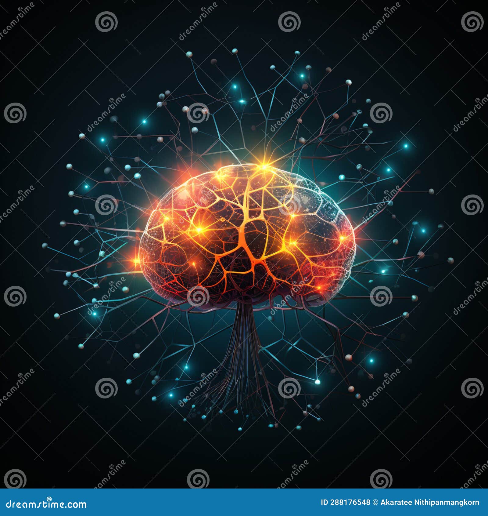 A Digital Human Brain Model Futuristic Tech Development, Human Design ...