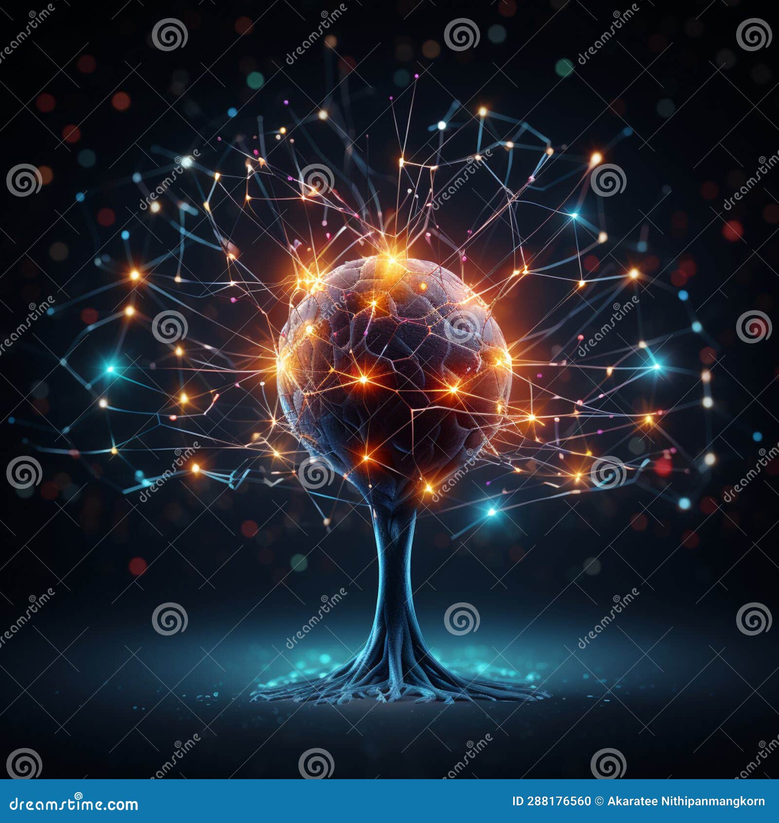 A Digital Human Brain Model Futuristic Tech Development, Human Design ...