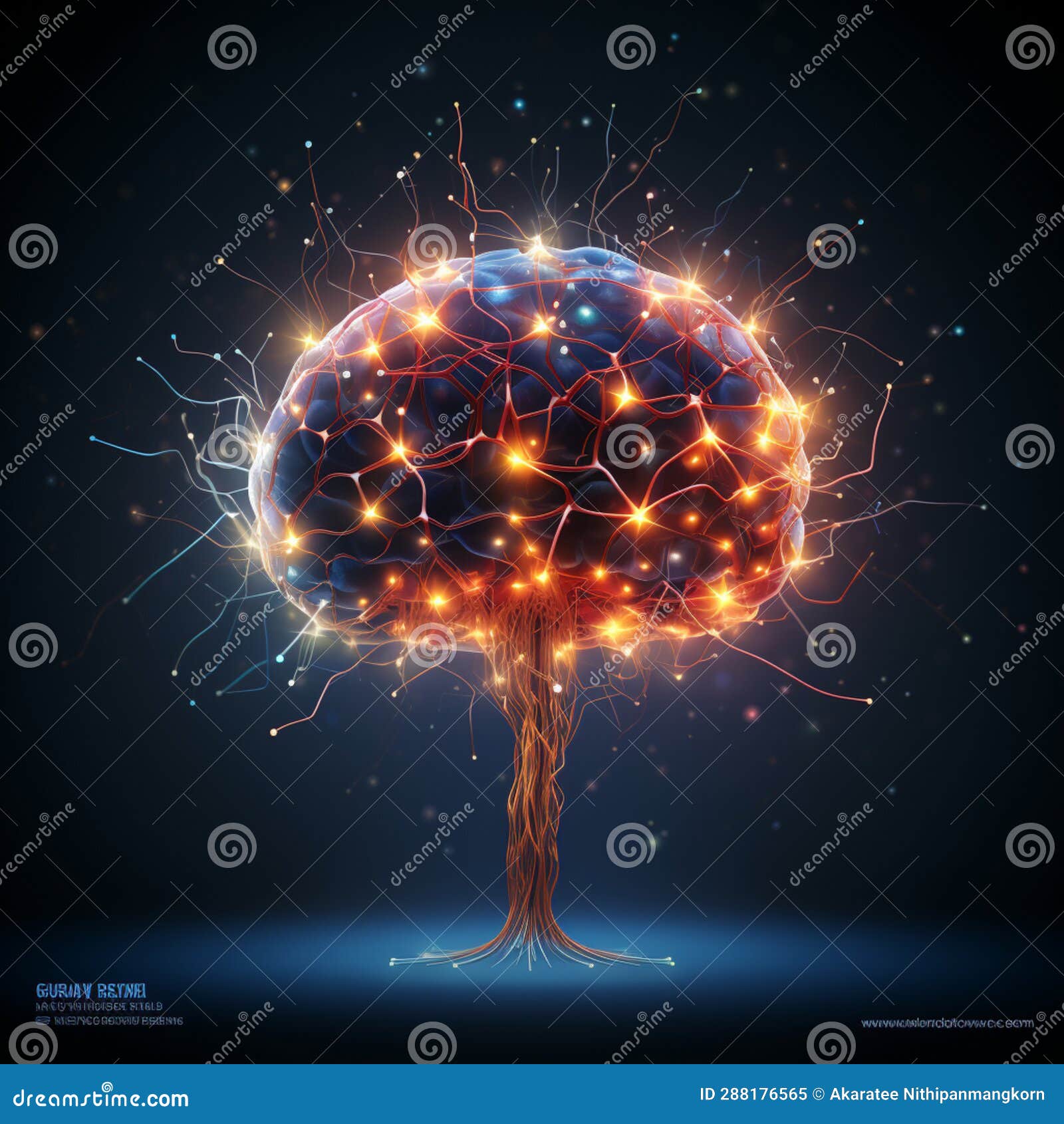 A Digital Human Brain Model Futuristic Tech Development, Human Design ...