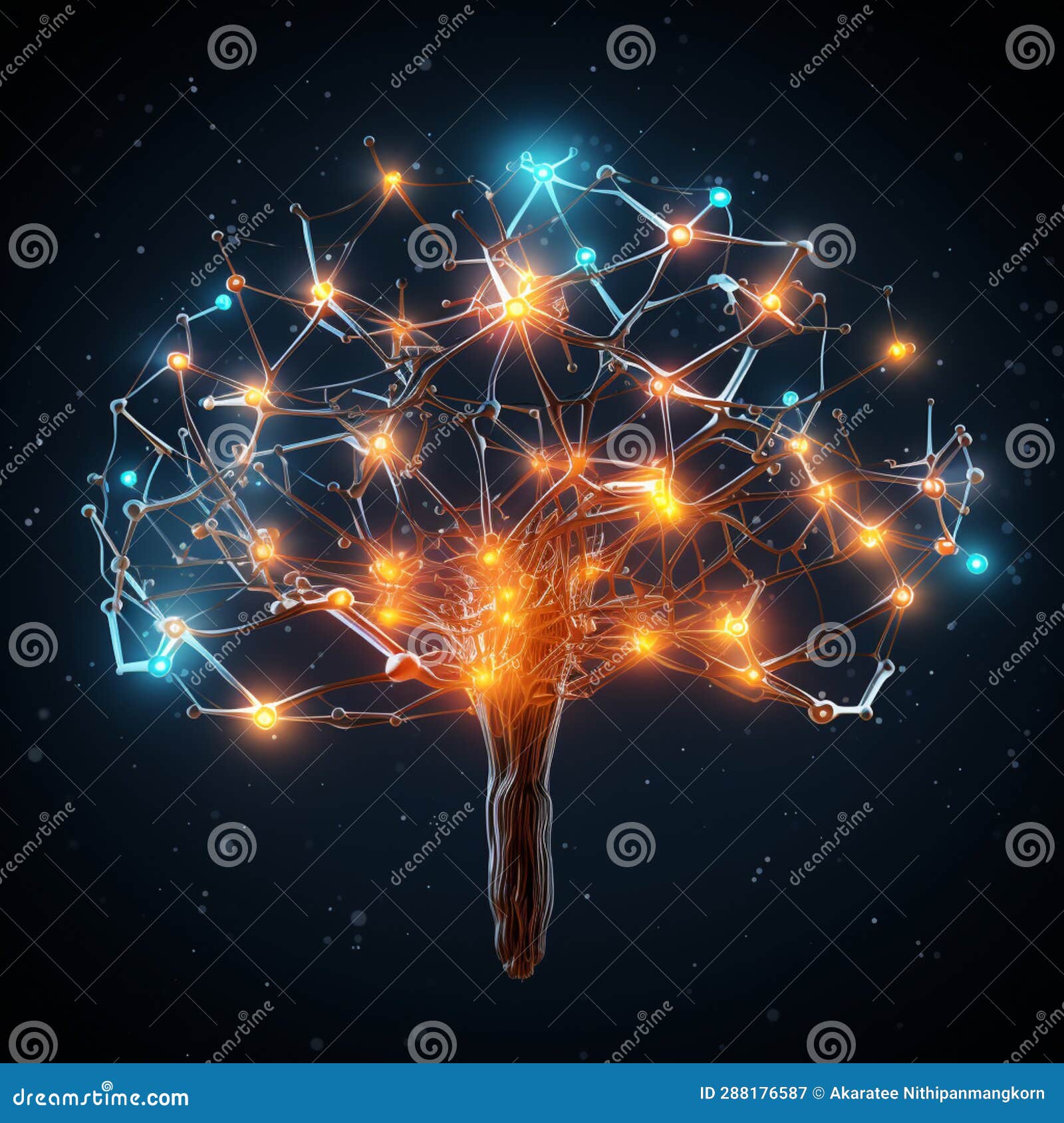 A Digital Human Brain Model Futuristic Tech Development, Human Design ...