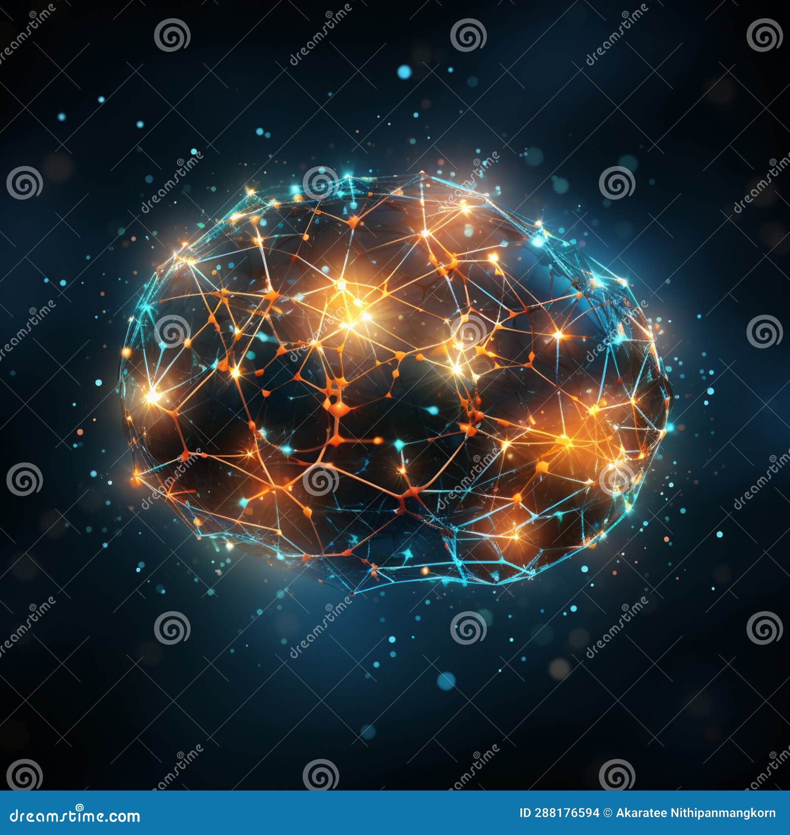 A Digital Human Brain Model Futuristic Tech Development, Human Design ...