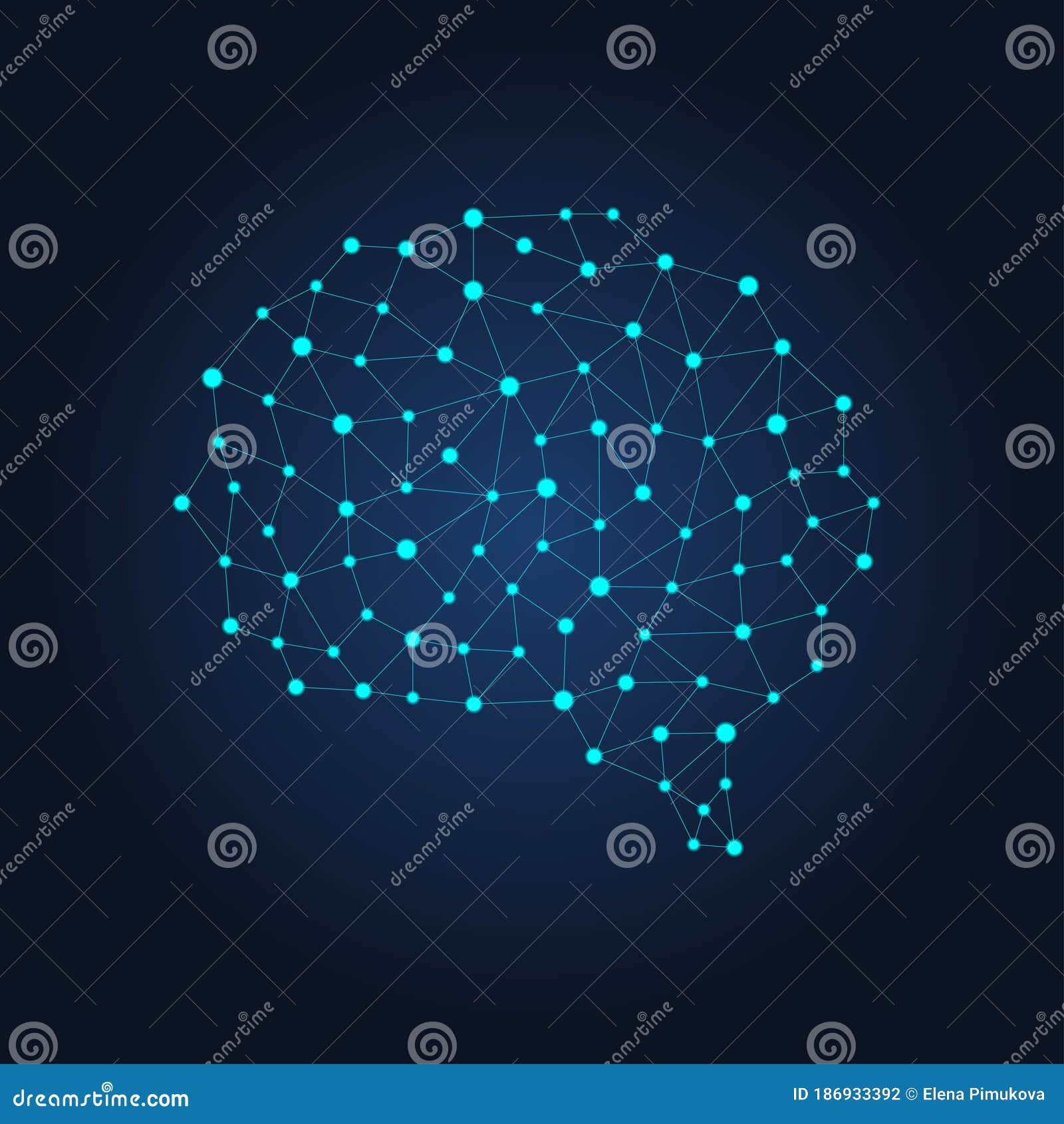 Digital Human Brain From Nodes And Connections. Futuristic Neural ... Digital Human Brain From Nodes And Connections. Futuristic Neural ...