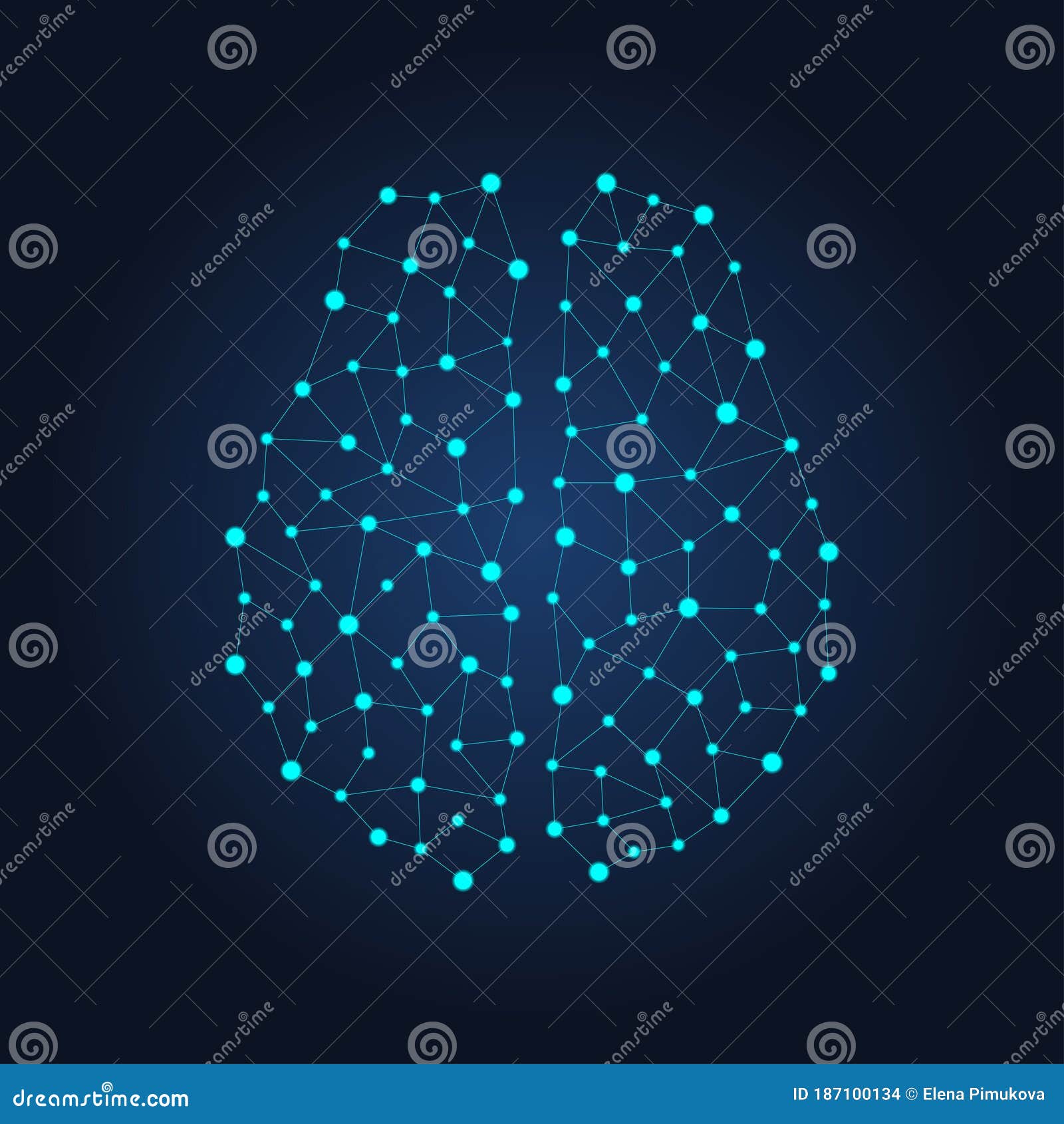 Digital Human Brain From Nodes And Connections. Futuristic Neural ... Digital Human Brain From Nodes And Connections. Futuristic Neural ...
