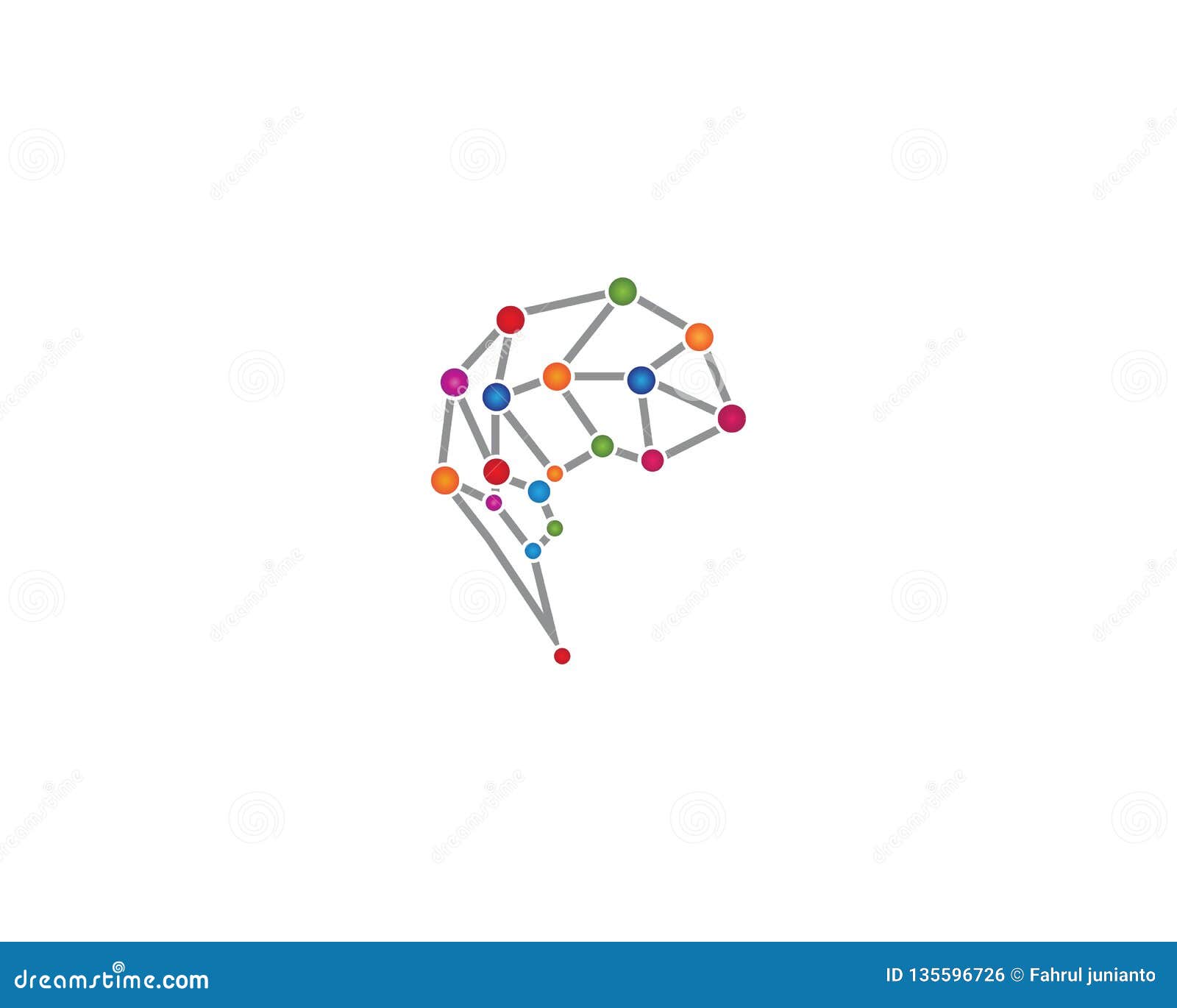 Digital Human Brain Vector Illustration Stock Vector - Illustration of ...