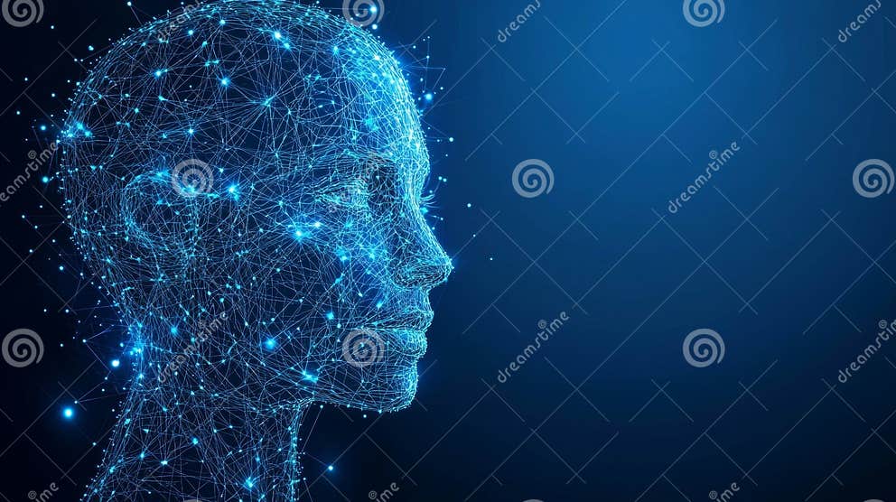 Digital Human Head, Abstract Technology, Artificial Intelligence ...