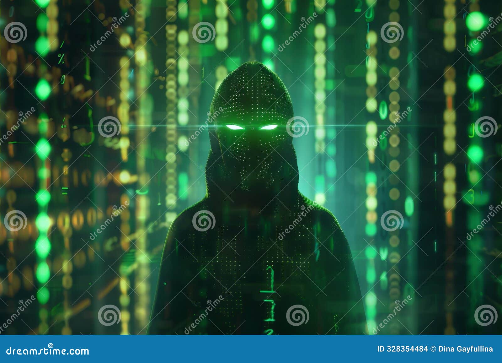 A Digital Humanoid Figure, Representing an AI Thief, Set Against a ...