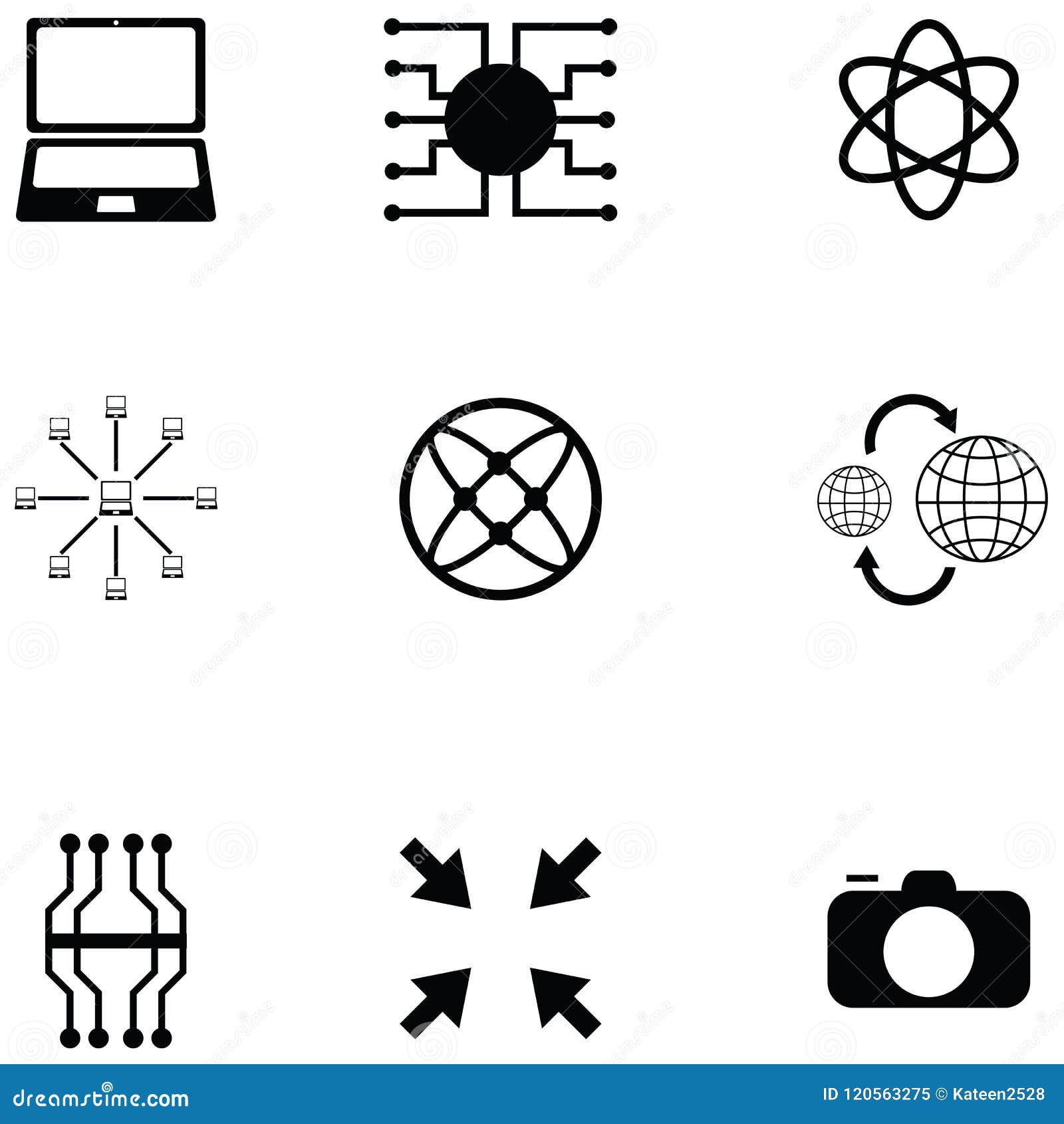Digital icon set stock vector. Illustration of network - 120563275