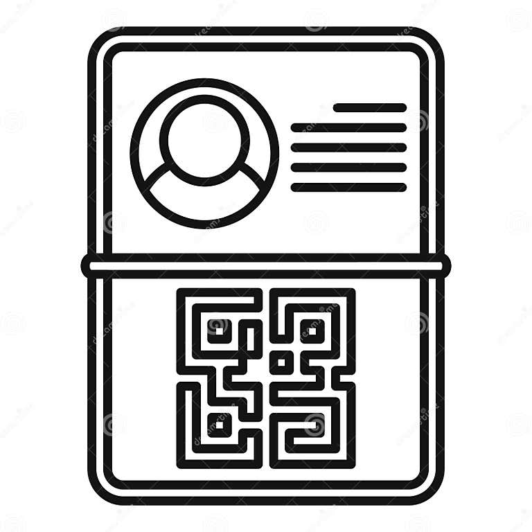 Digital Id Card With Qr Code Offering Secure Identification Stock Vector Illustration Of