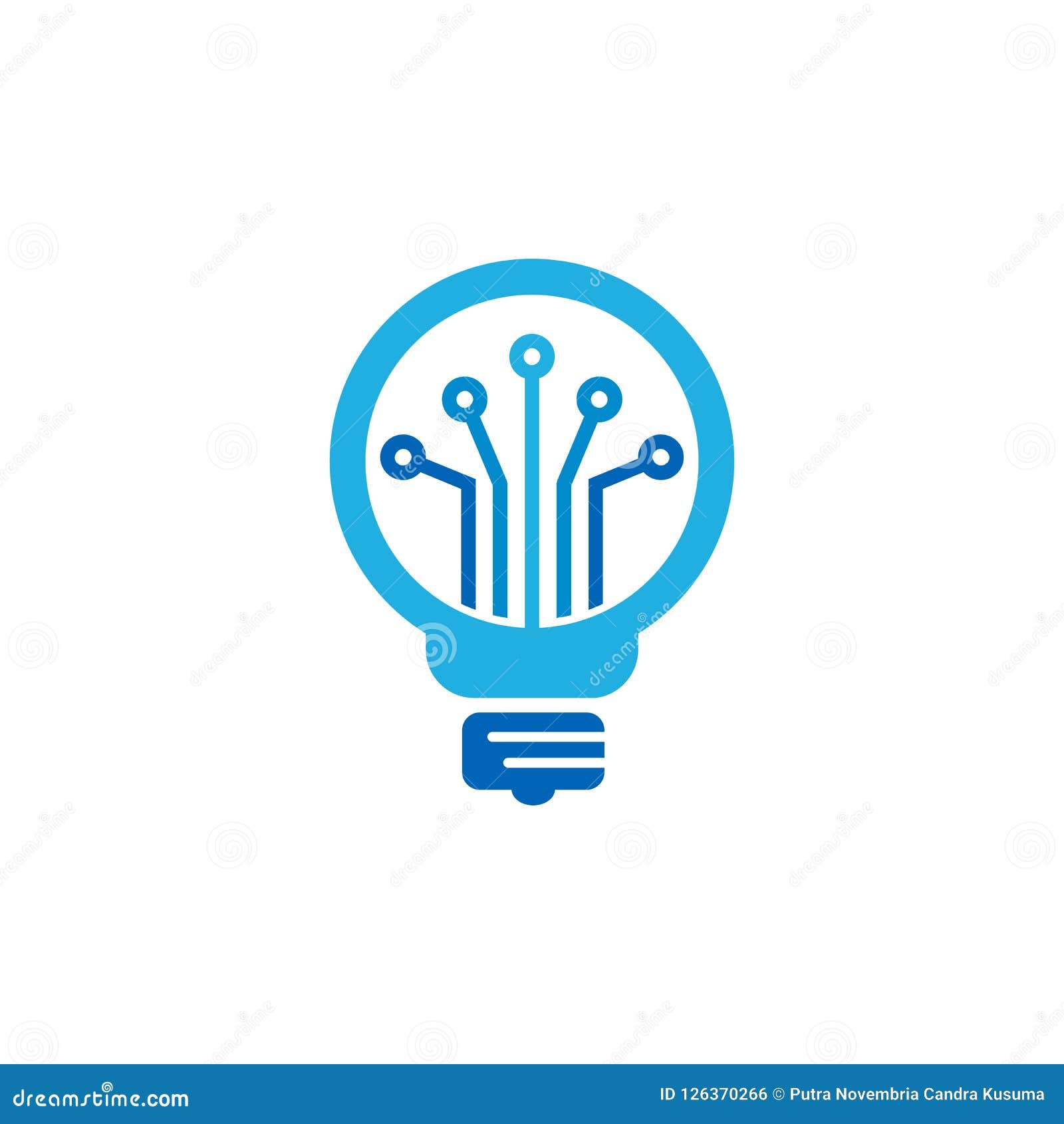 Digital Idea Head Logo Icon Design Stock Vector - Illustration of ...