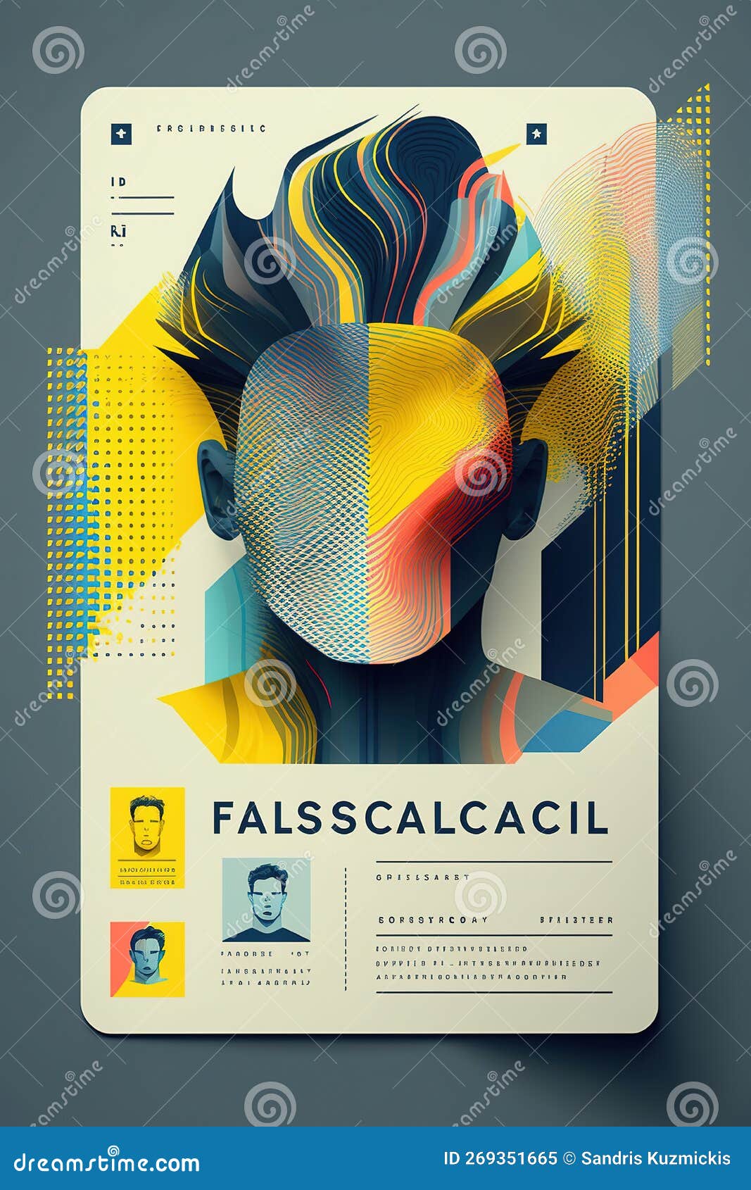 Digital Identity Card, Biometric, Facial Recognition. Generative AI ...