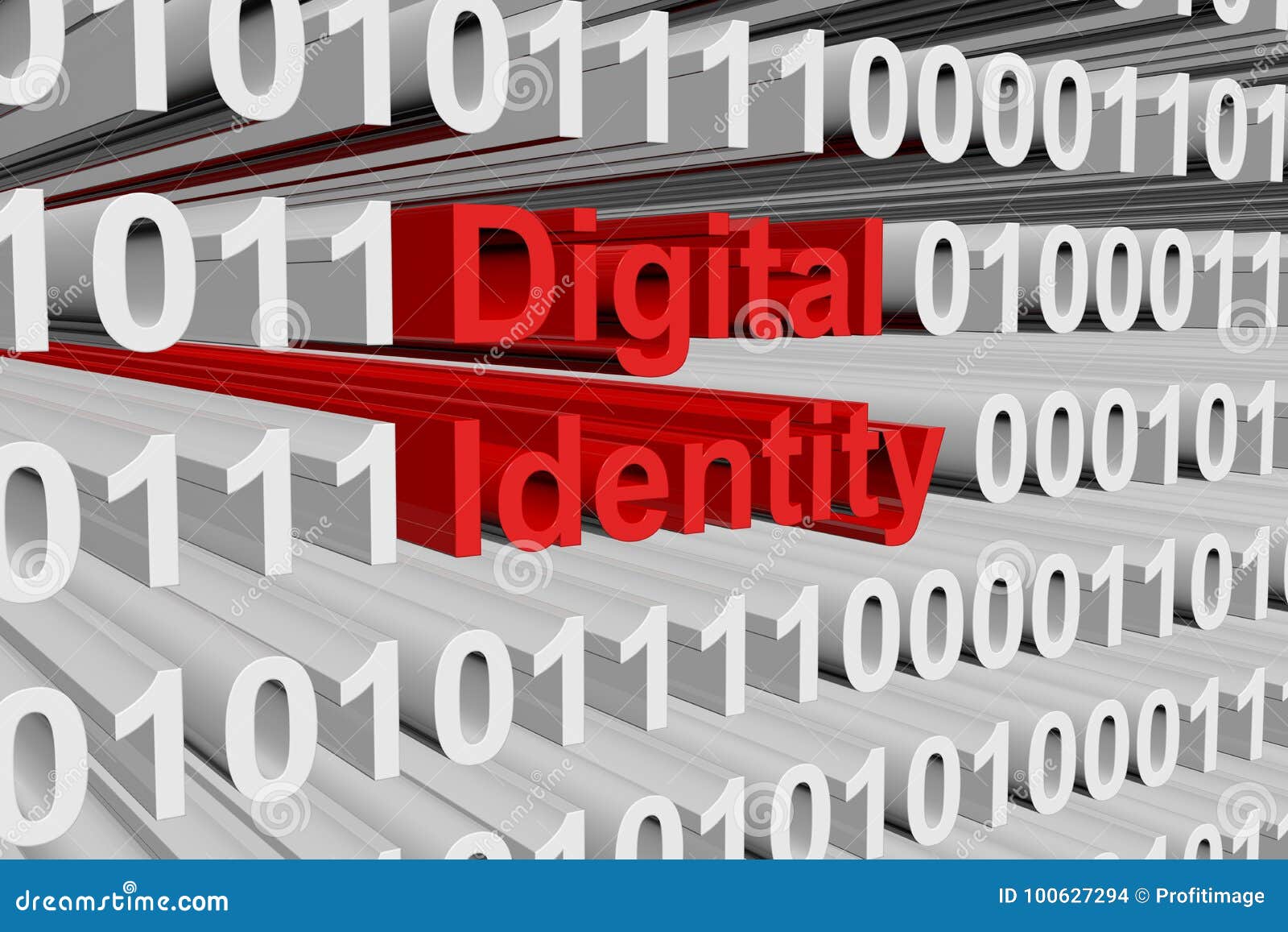 Digital identity stock illustration. Illustration of render - 100627294