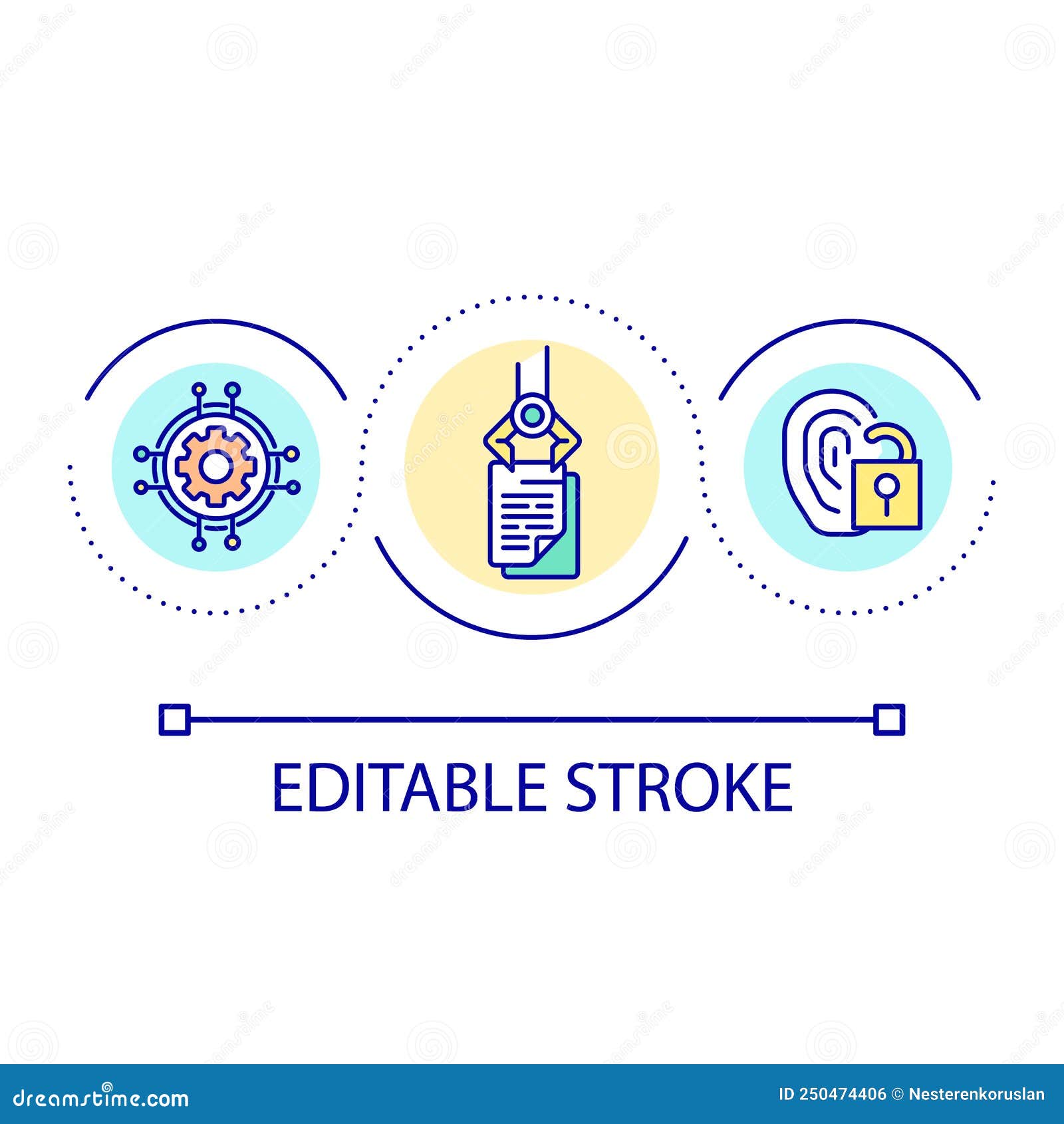 Digital Identity Management Loop Concept Icon Stock Vector ...