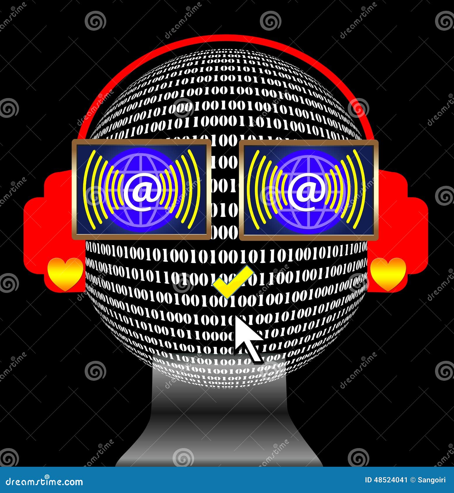 Digital Idiot stock illustration. Illustration of addict - 48524041