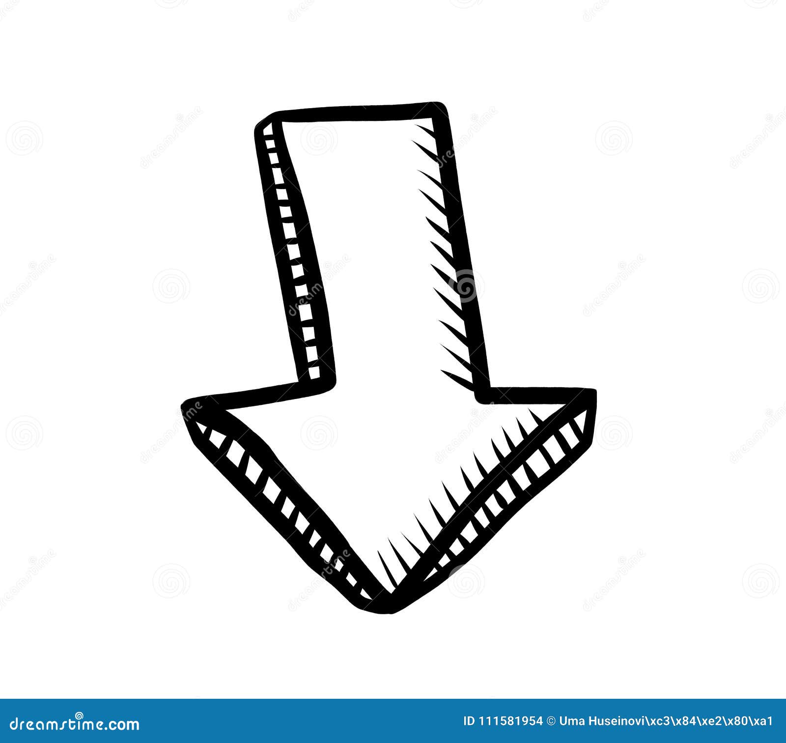 Black Arrow Doodle 2 stock illustration. Illustration of arrows - 111581954