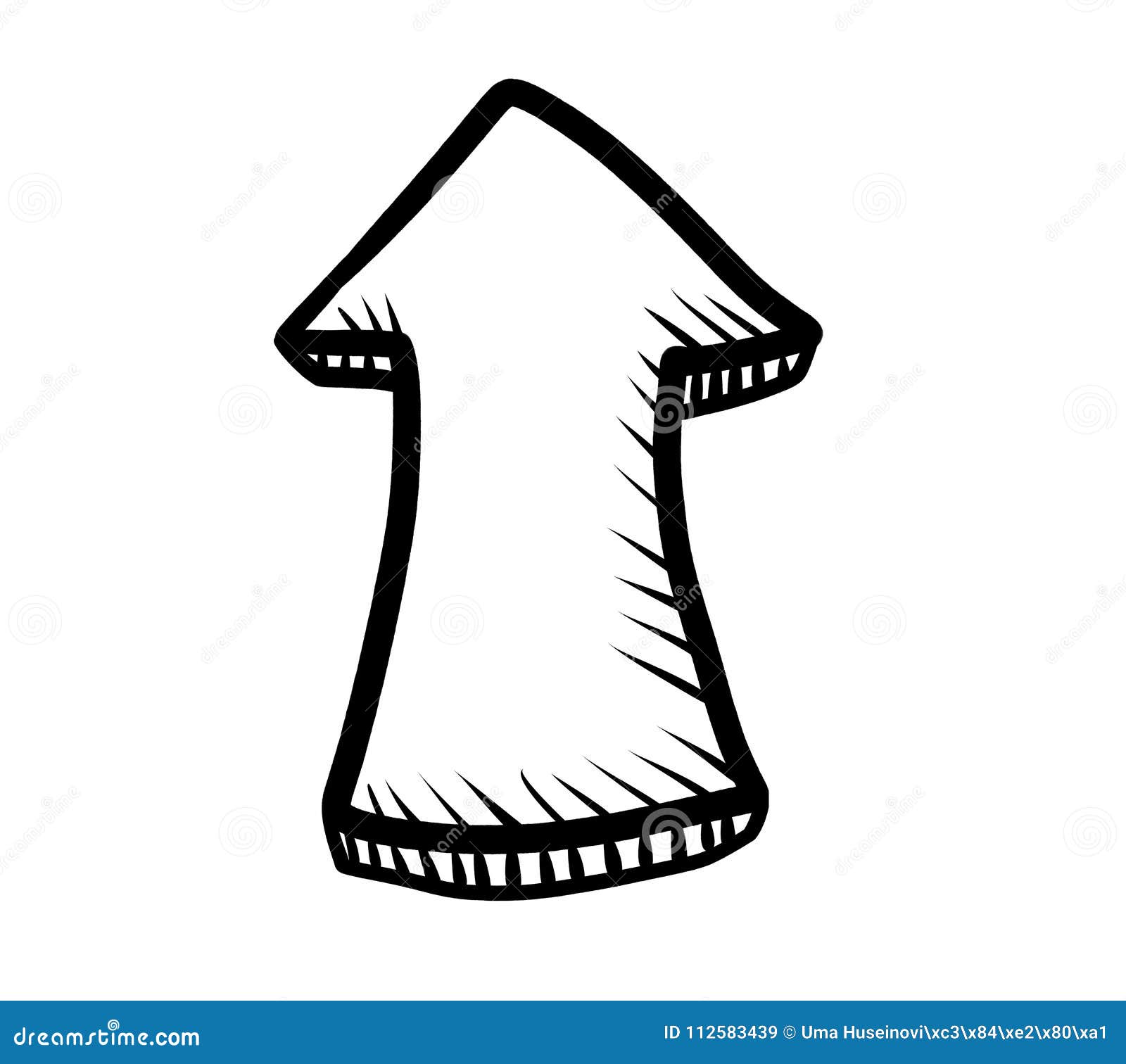 Black and White Arrow Doodle Stock Illustration - Illustration of line ...