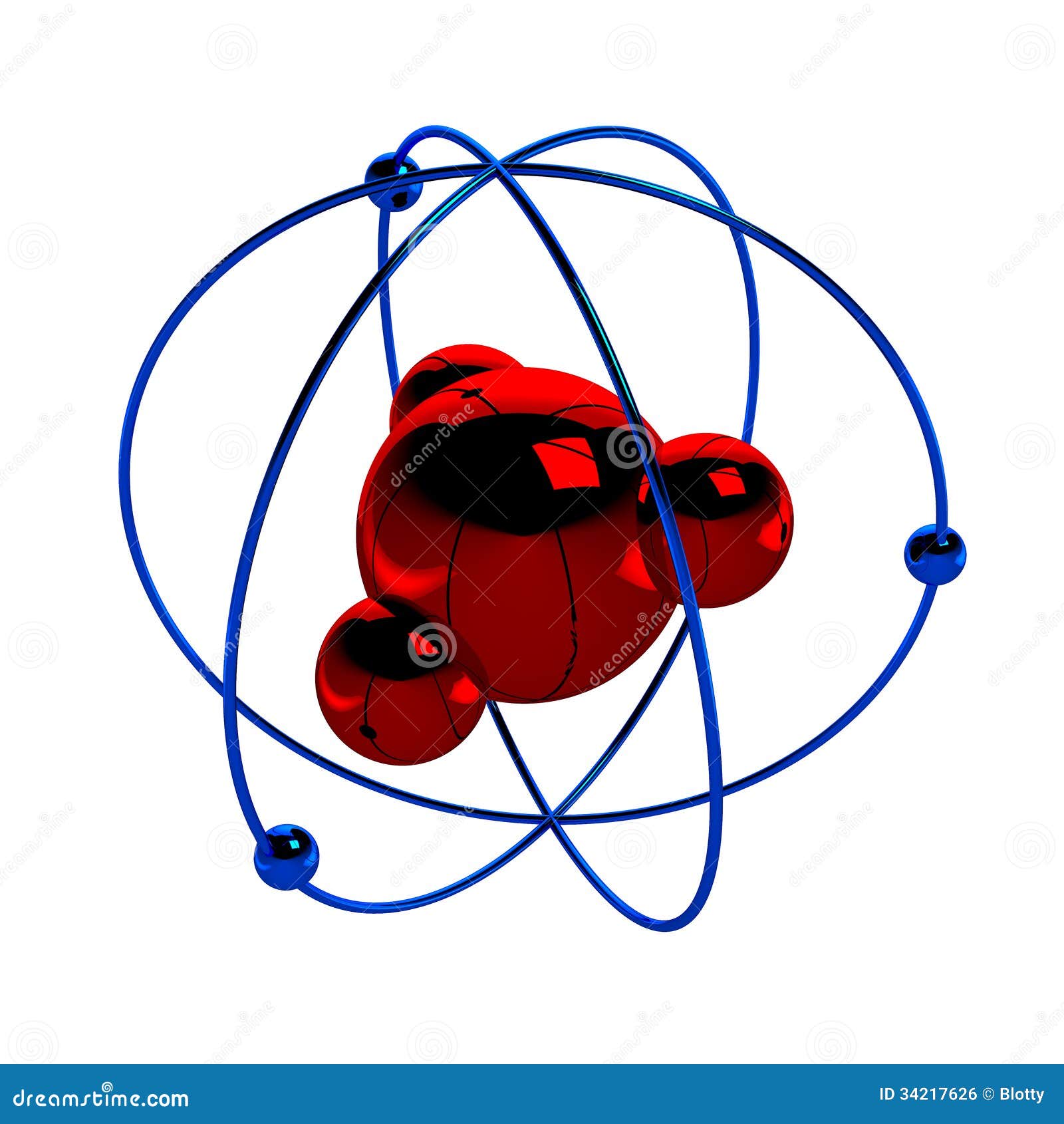 Digital Illustration of Atom Stock Illustration - Illustration of power ...