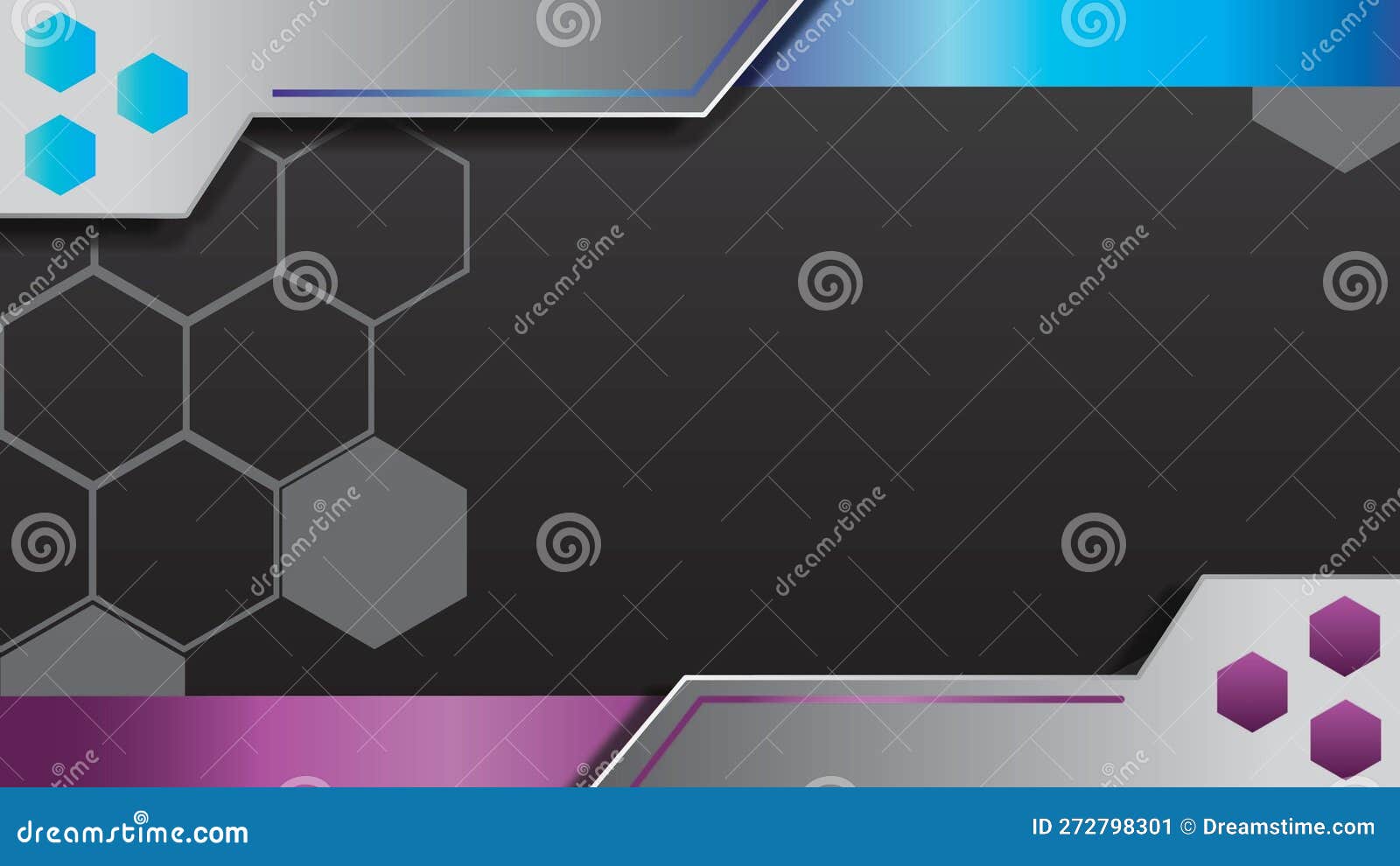 Digital Illustration of a Blank Background Design with Hexagonal ...