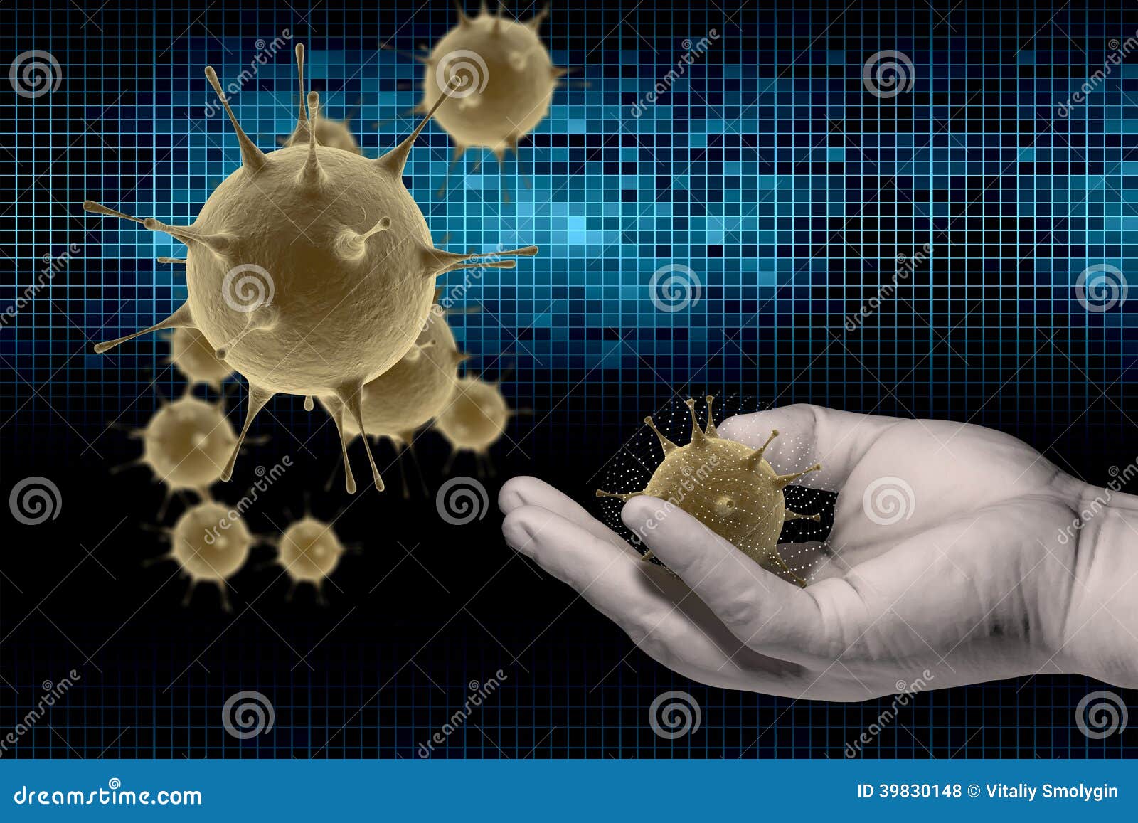 Digital illustration cell stock photo. Image of chemistry - 39830148