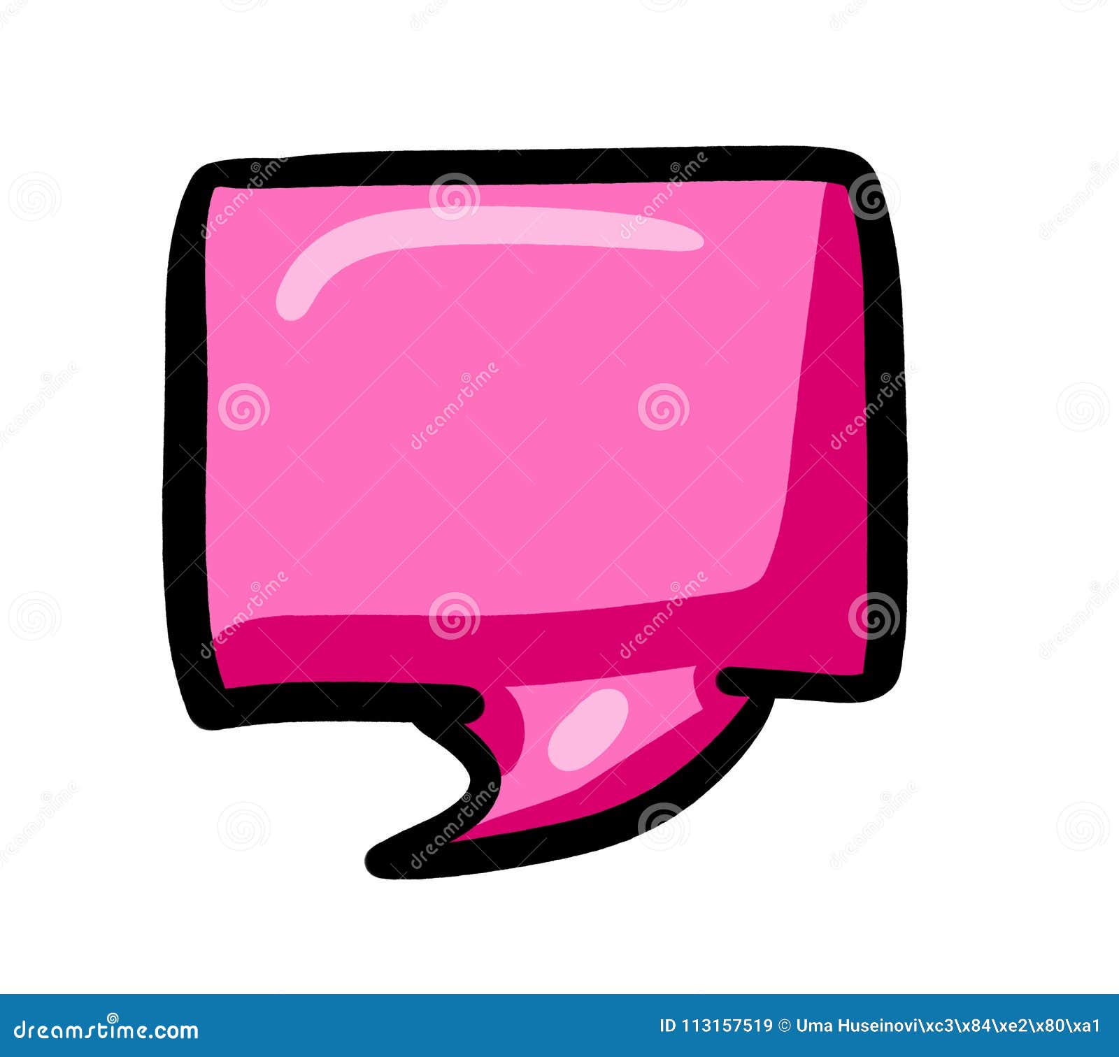 Epic Pink Comic Chat Icon stock illustration. Illustration of speak ...